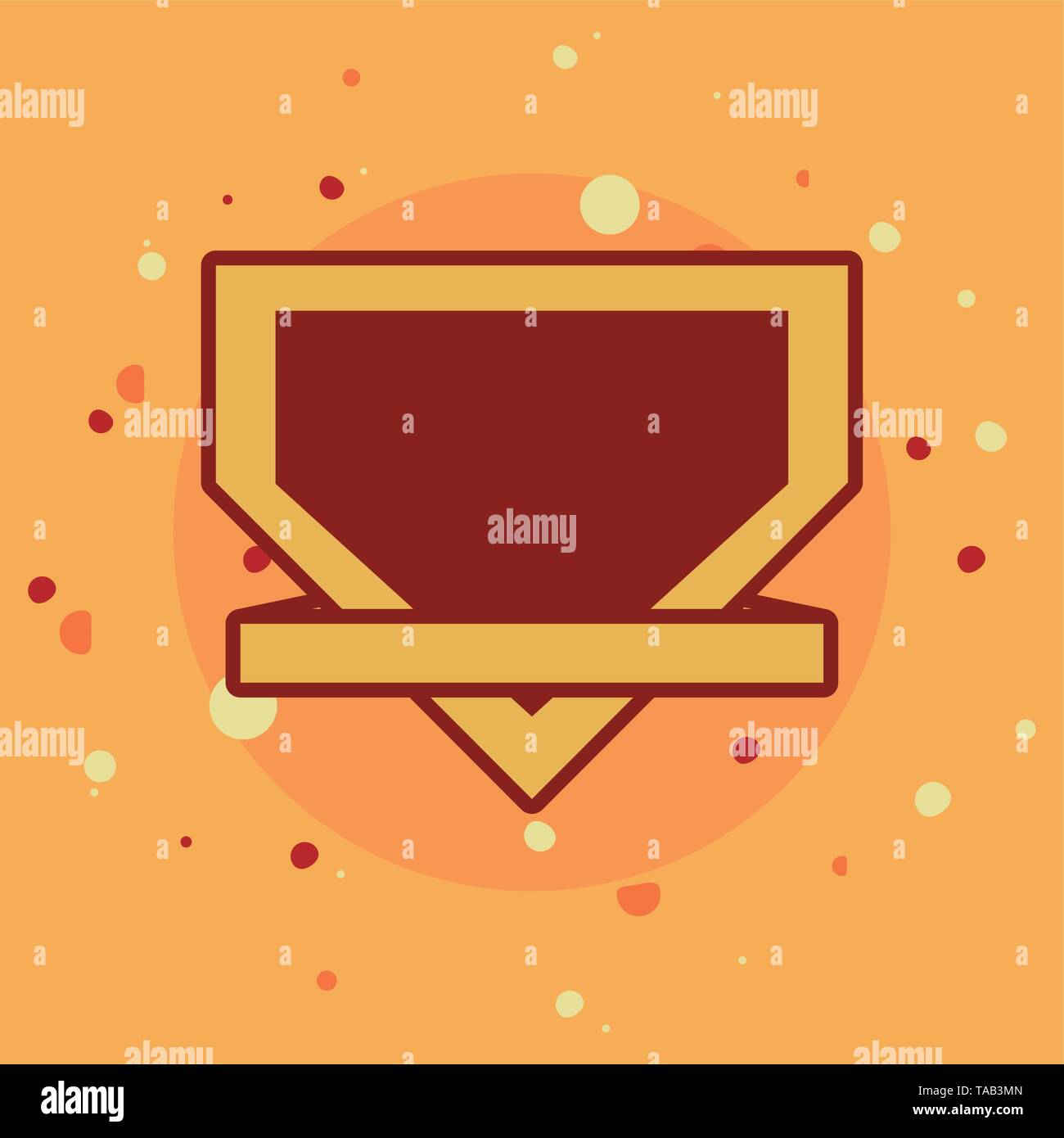 shield ribbon banner emblem template vector illustration design Stock ...