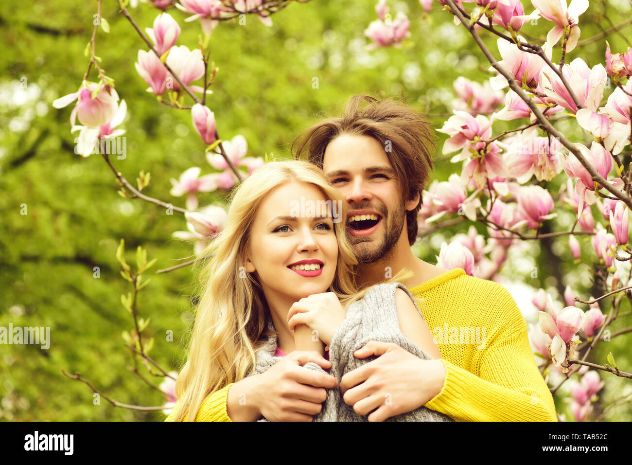 Romantic Couple In Flower Garden
