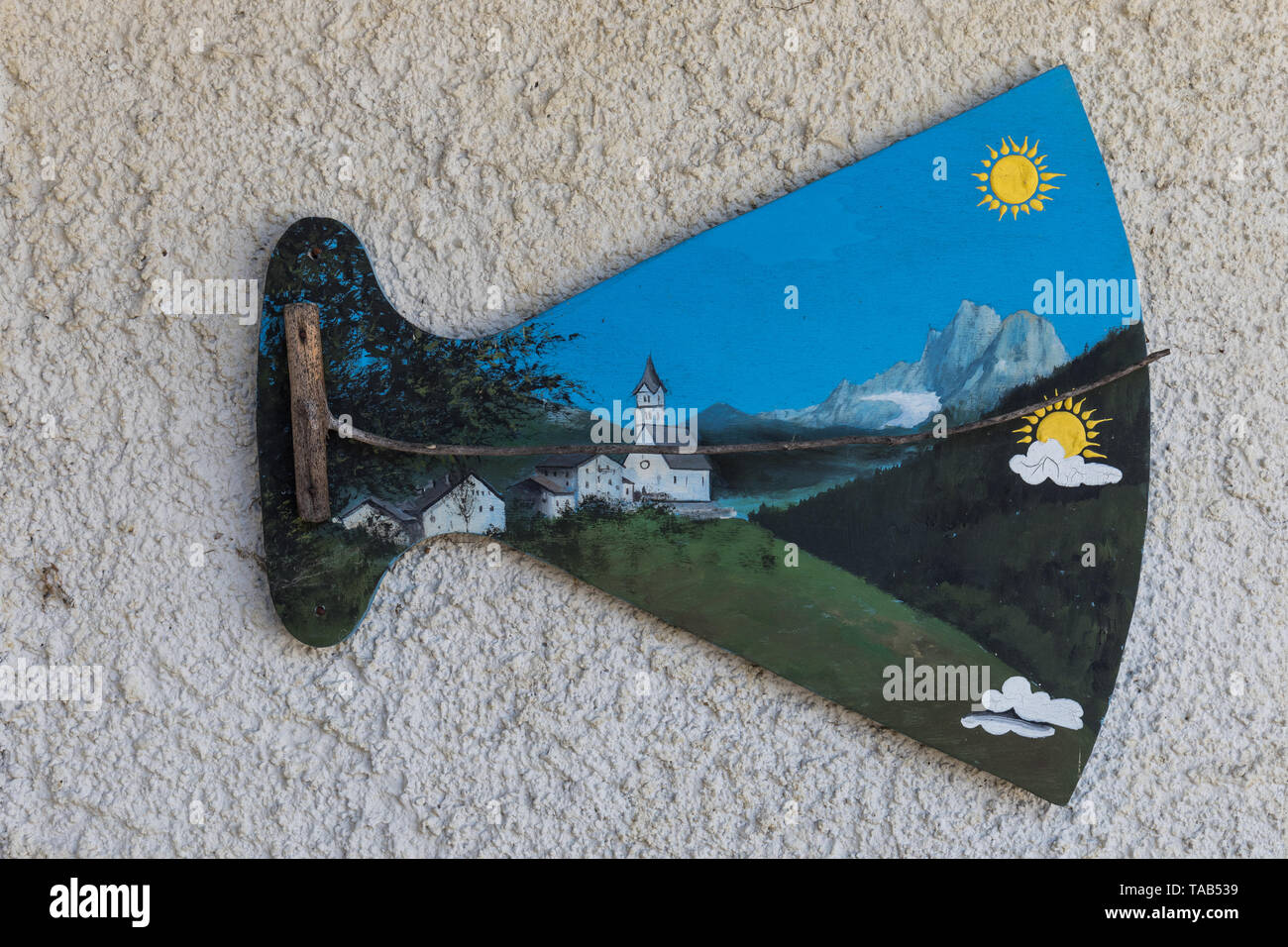 Simple weather prediction device with weather stick and picture of ...