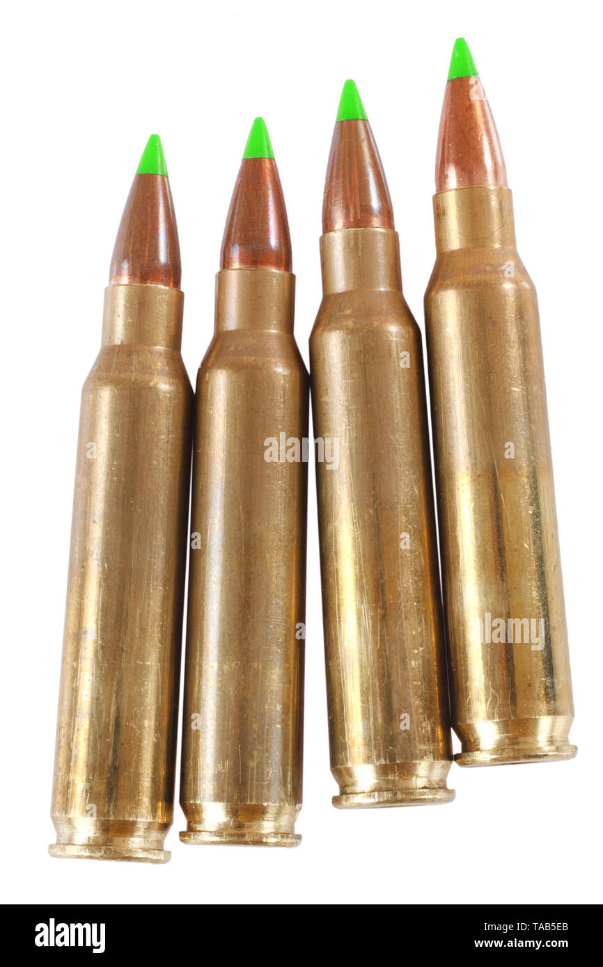 The 5.56×45mm NATO rimless bottlenecked intermediate cartridges ...