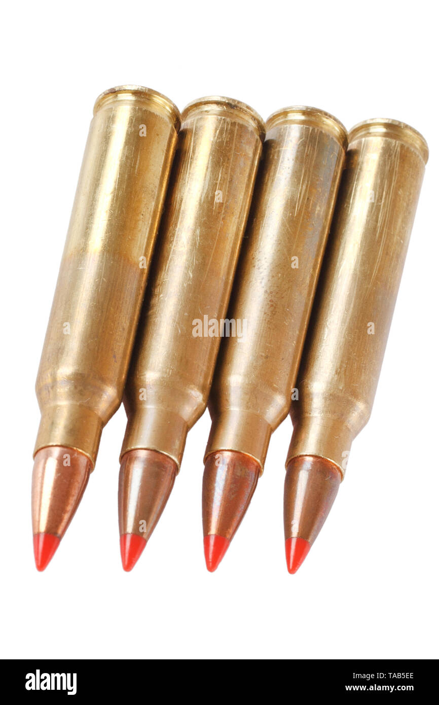 The 5.56×45mm NATO rimless bottlenecked intermediate cartridges ...