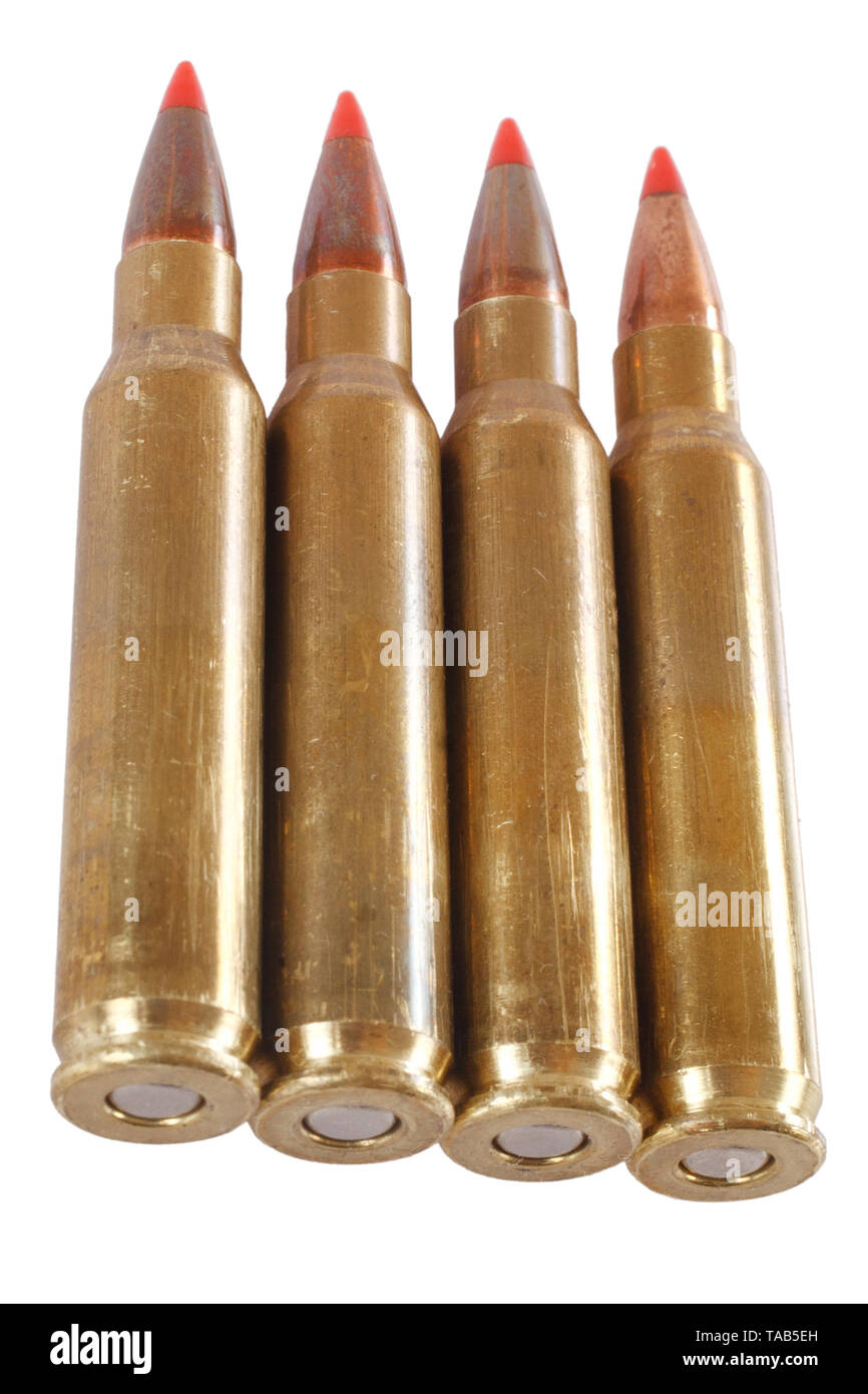 The 5.56×45mm NATO rimless bottlenecked intermediate cartridges ...