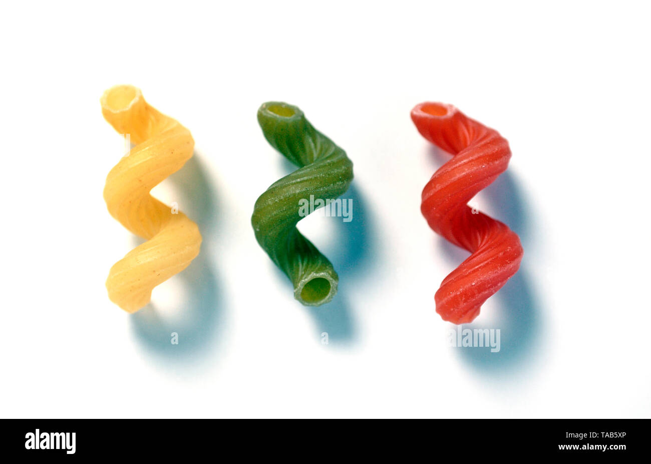 Three Color Elbow Pasta Stock Photo - Alamy