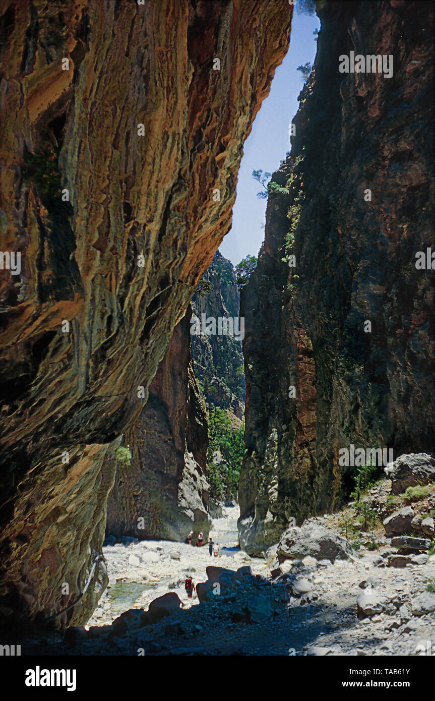 The "Iron Gates", Samaria Gorge, Crete, Greece, circa 1979 Stock Photo ...