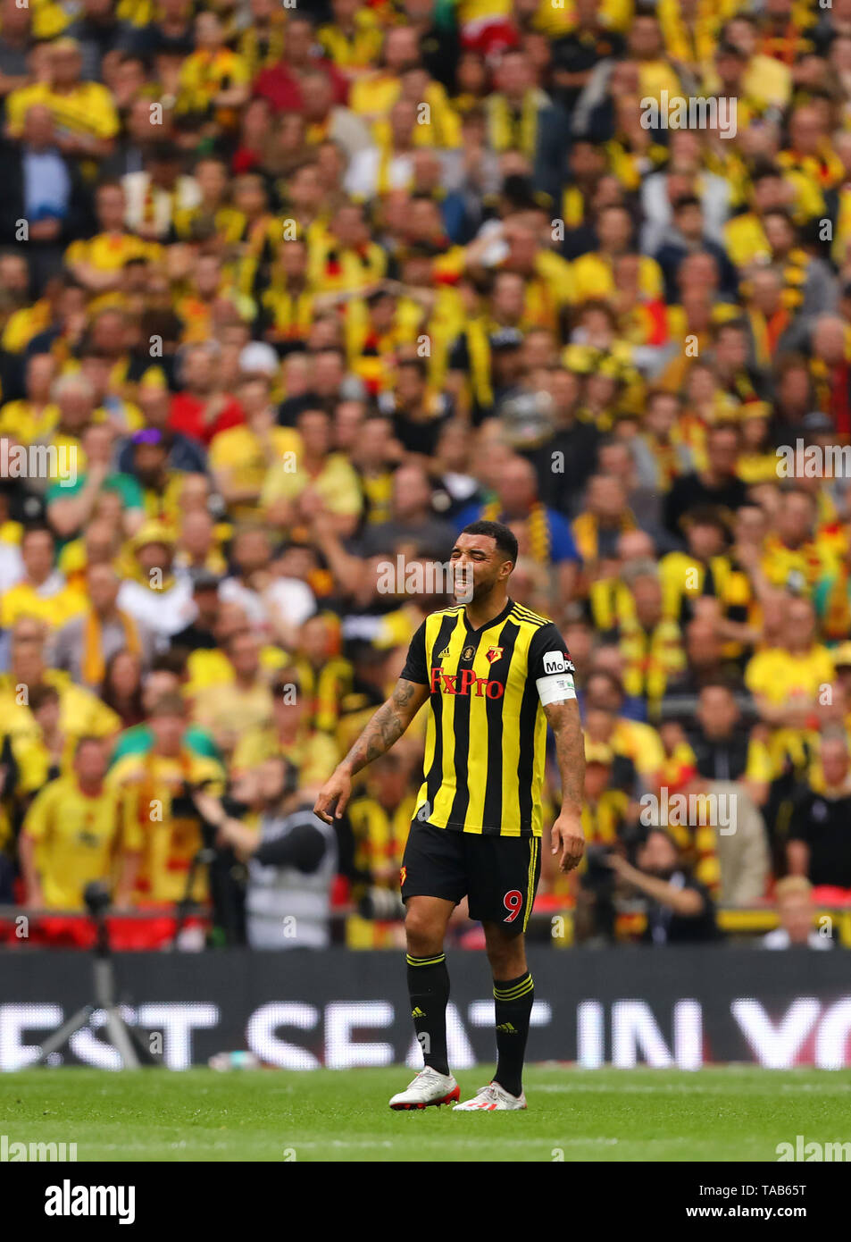 A dejected Troy Deeney of Watford - Manchester City v Watford, The ...