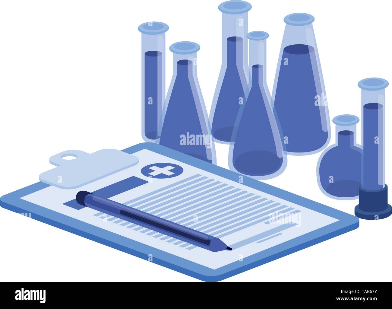 laboratory instruments in white background Stock Vector Image & Art - Alamy