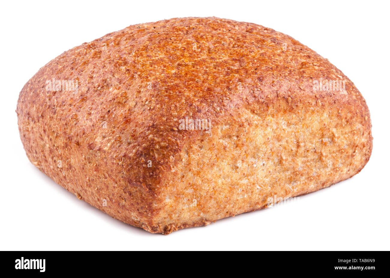 wholemeal roll bread on white background Stock Photo - Alamy