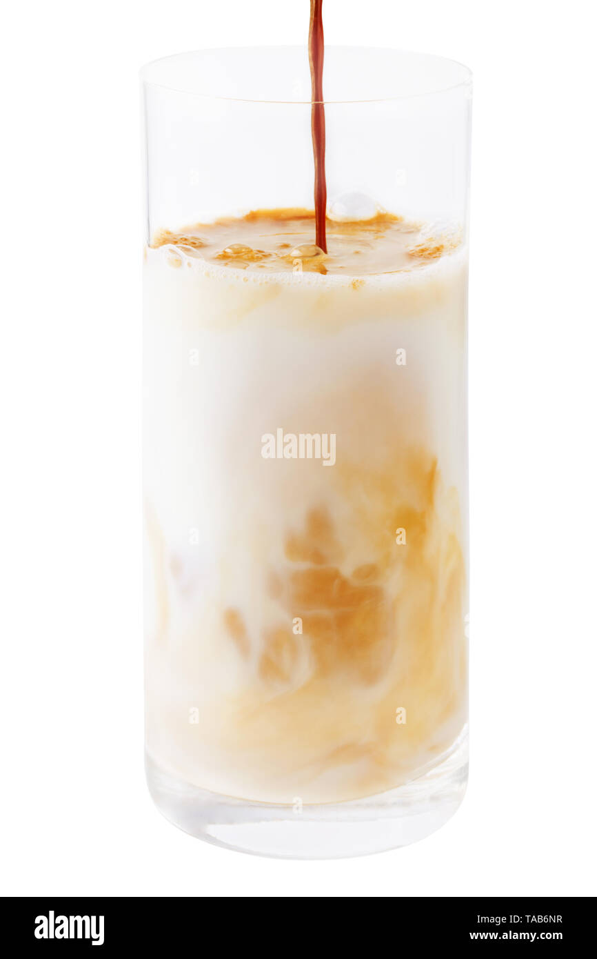 Iced coffee milk cafe Cut Out Stock Images & Pictures - Alamy