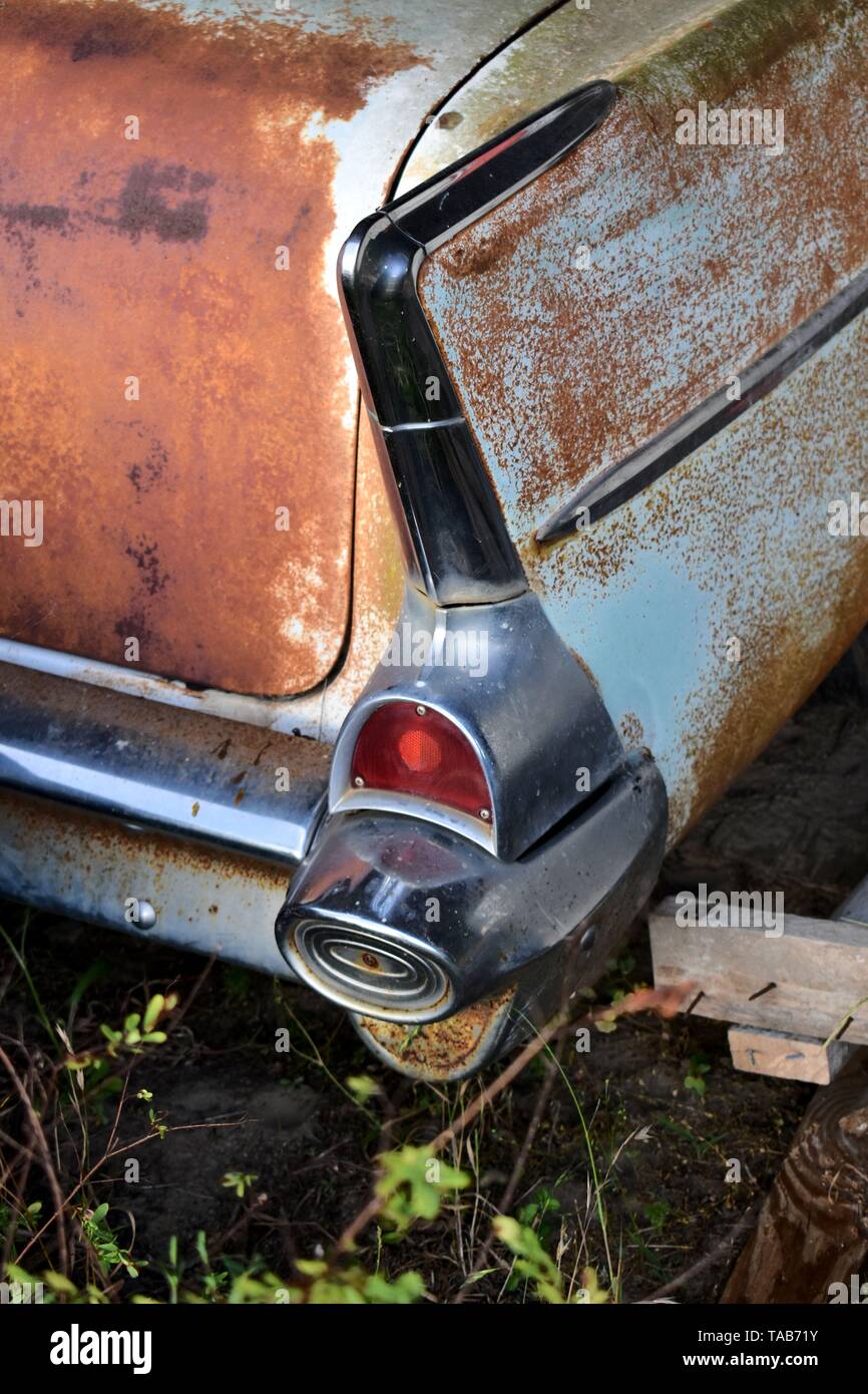 Rusty rear wing of a classic, 1957 Chevrolet Bel Air Stock Photo - Alamy