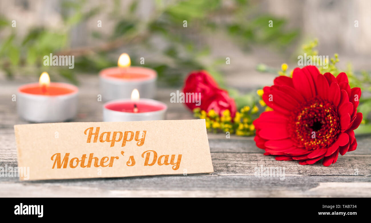happy mothers day with flower background Stock Photo - Alamy