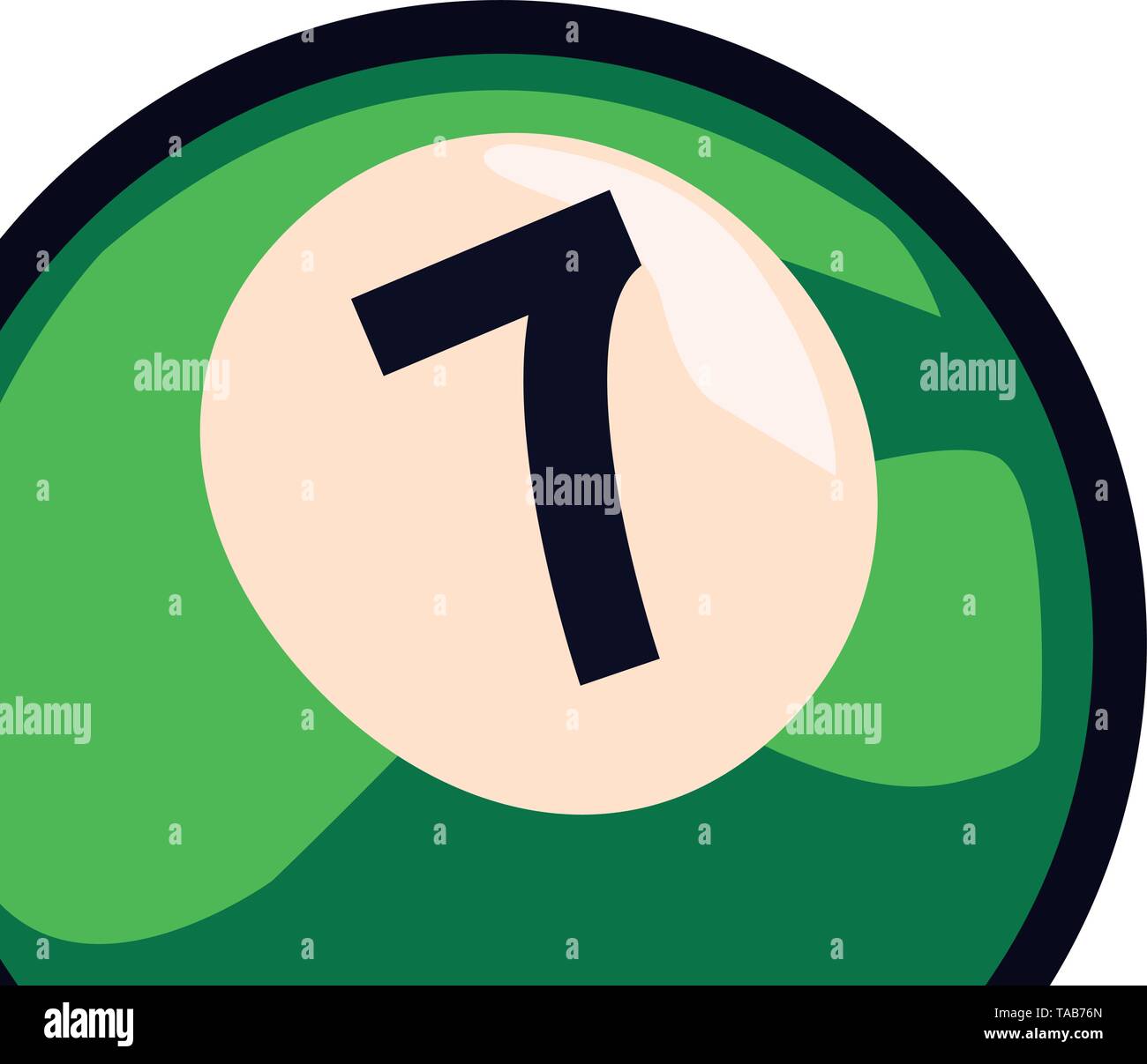 billiard seven ball sport vector illustration design Stock Vector Image ...