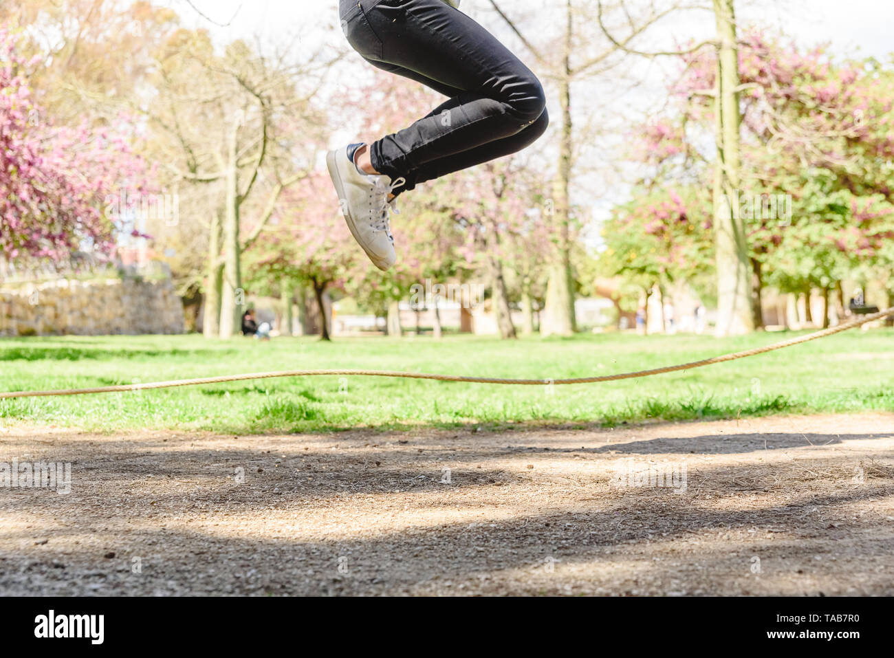 Kids jumping rope playground hi-res stock photography and images - Alamy
