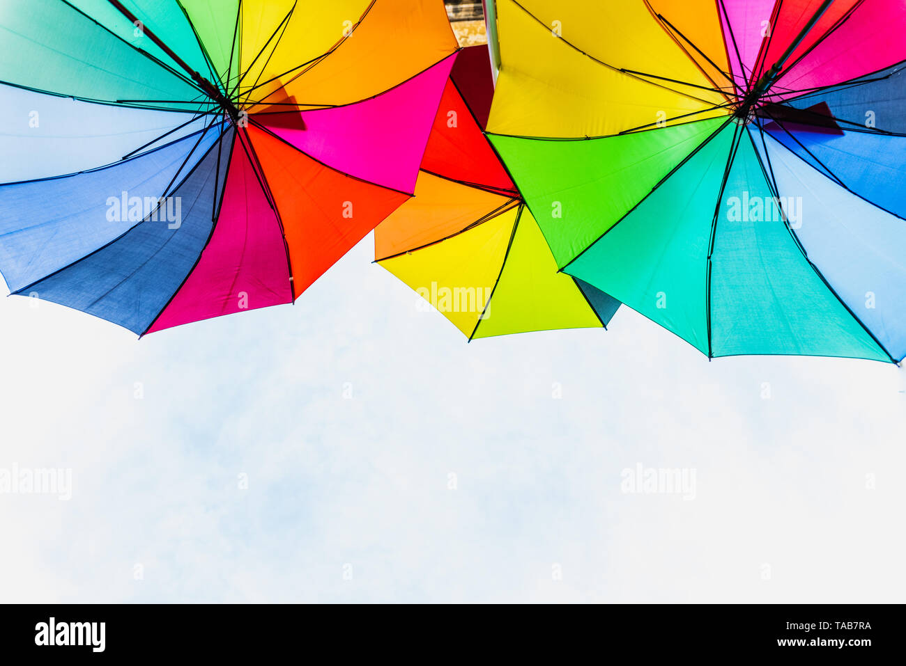 Colorful umbrellas to use as a background in bright and cheerful ideas ...