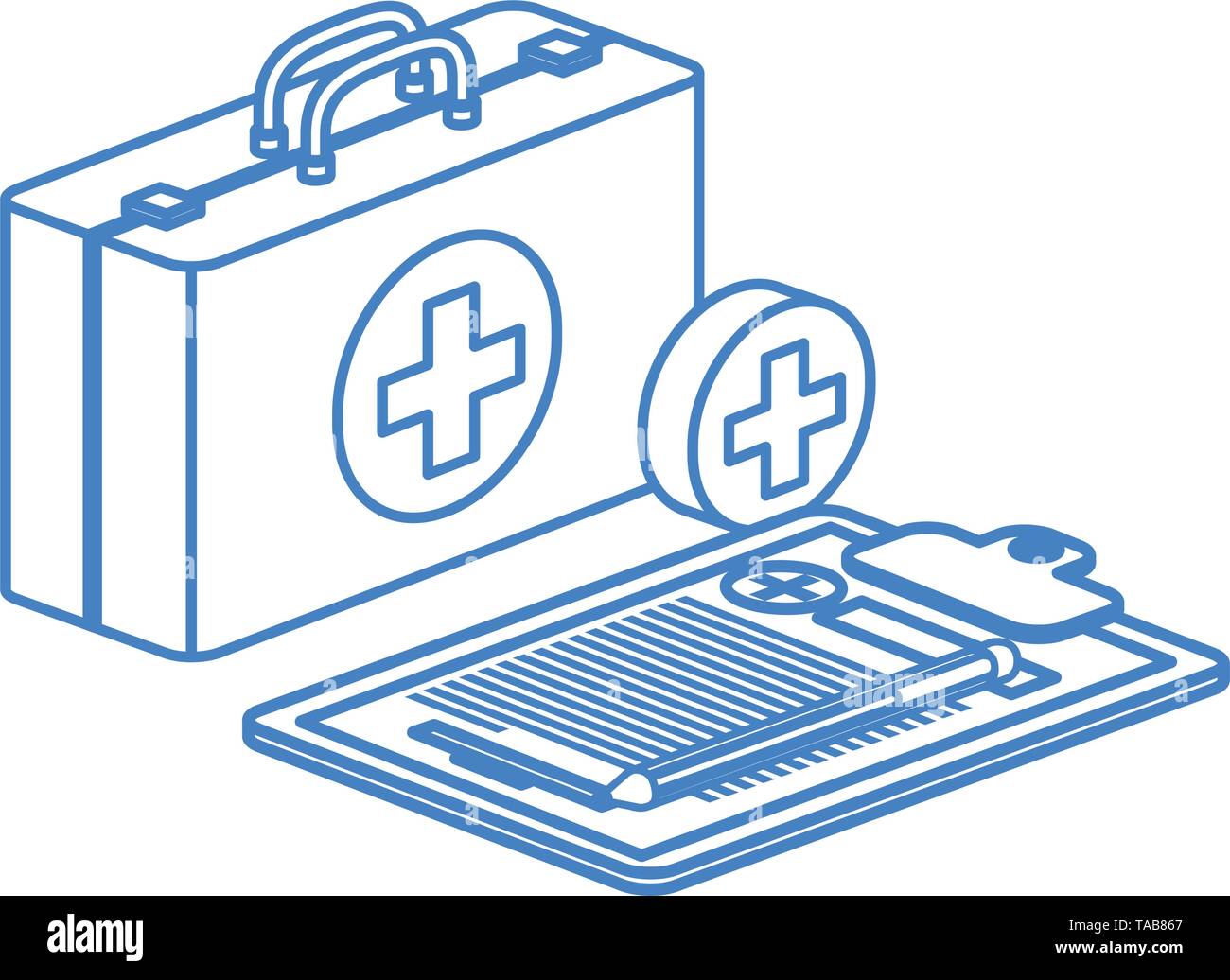 first aid kit on white background Stock Vector Image & Art - Alamy