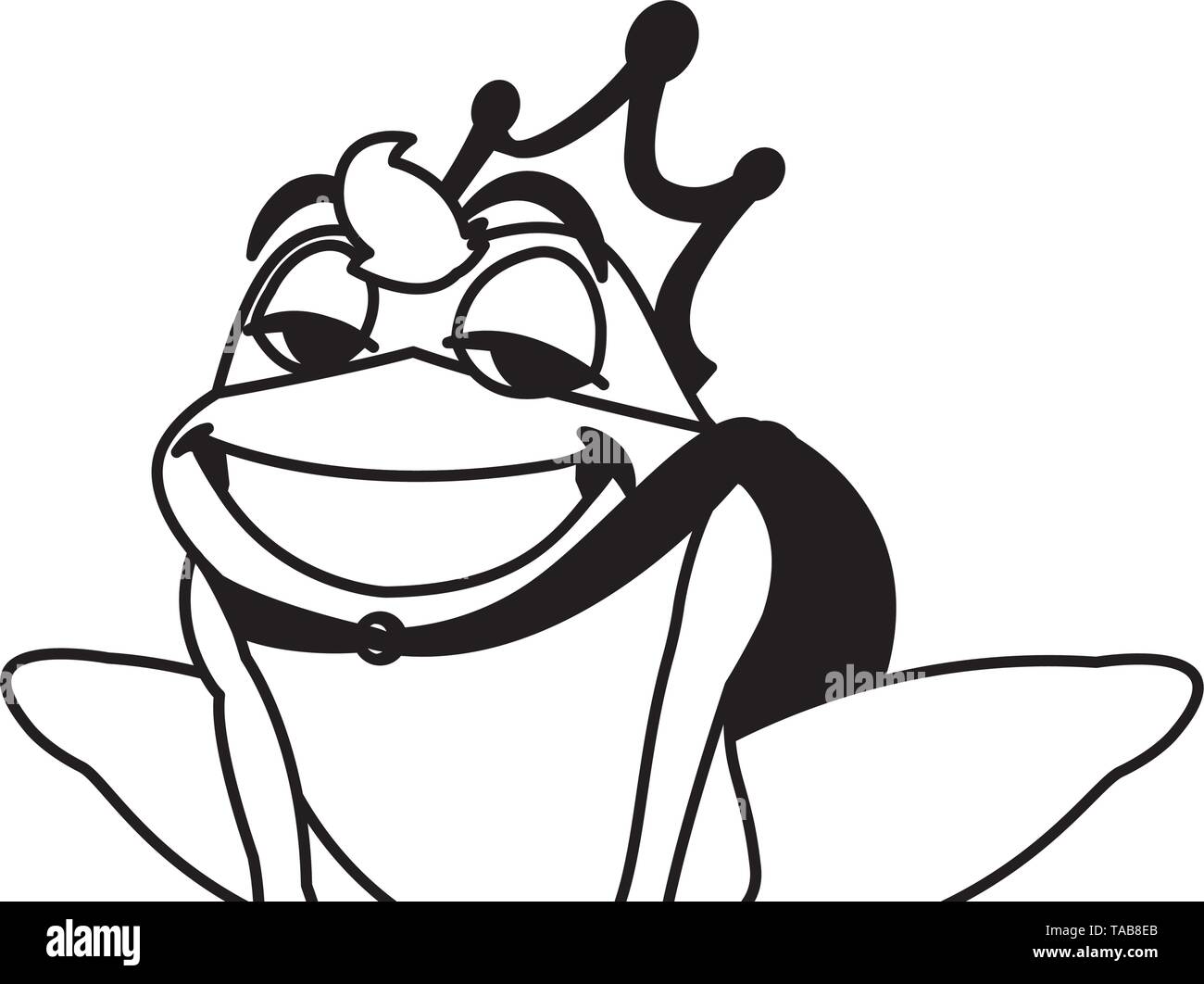 toad prince fairytale character vector illustration design Stock Vector ...