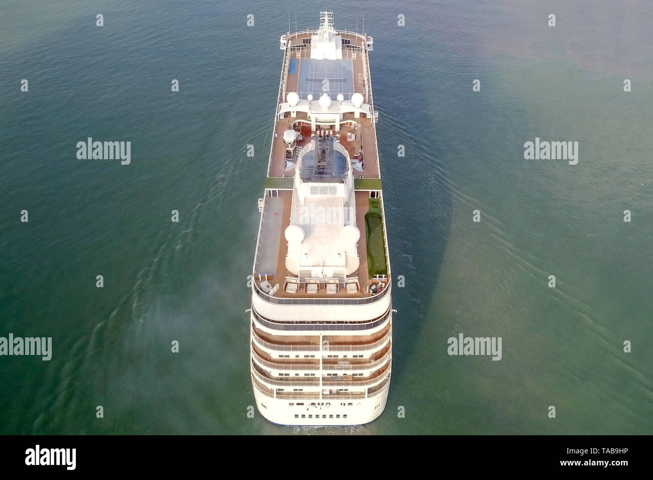Aerial beautiful white cruise ship hi-res stock photography and images ...