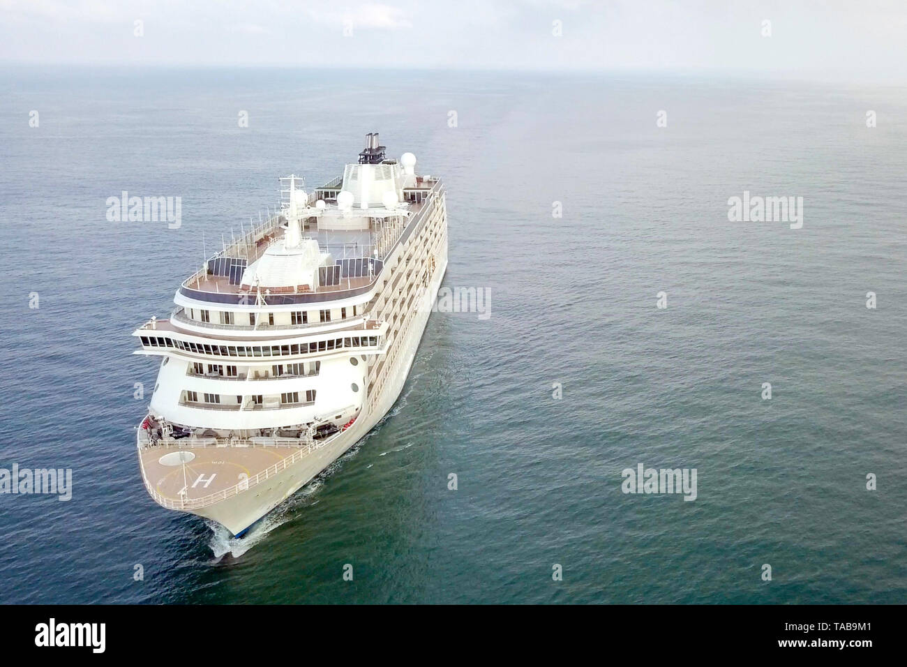 Large cruise ship at sea - Aerial image Stock Photo - Alamy