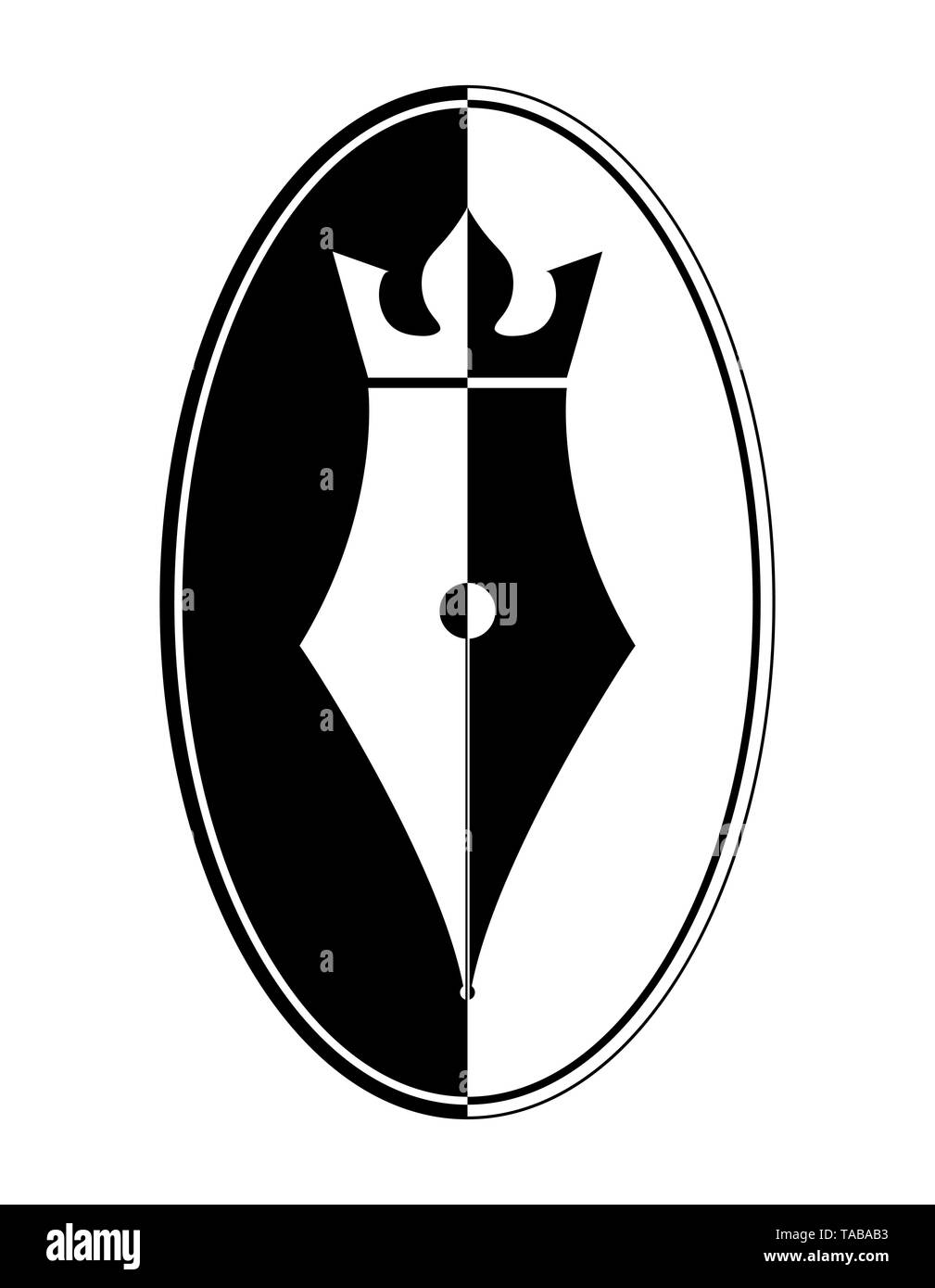 Royal feather. Abstract stylistic image for logo or brand, for icon ...