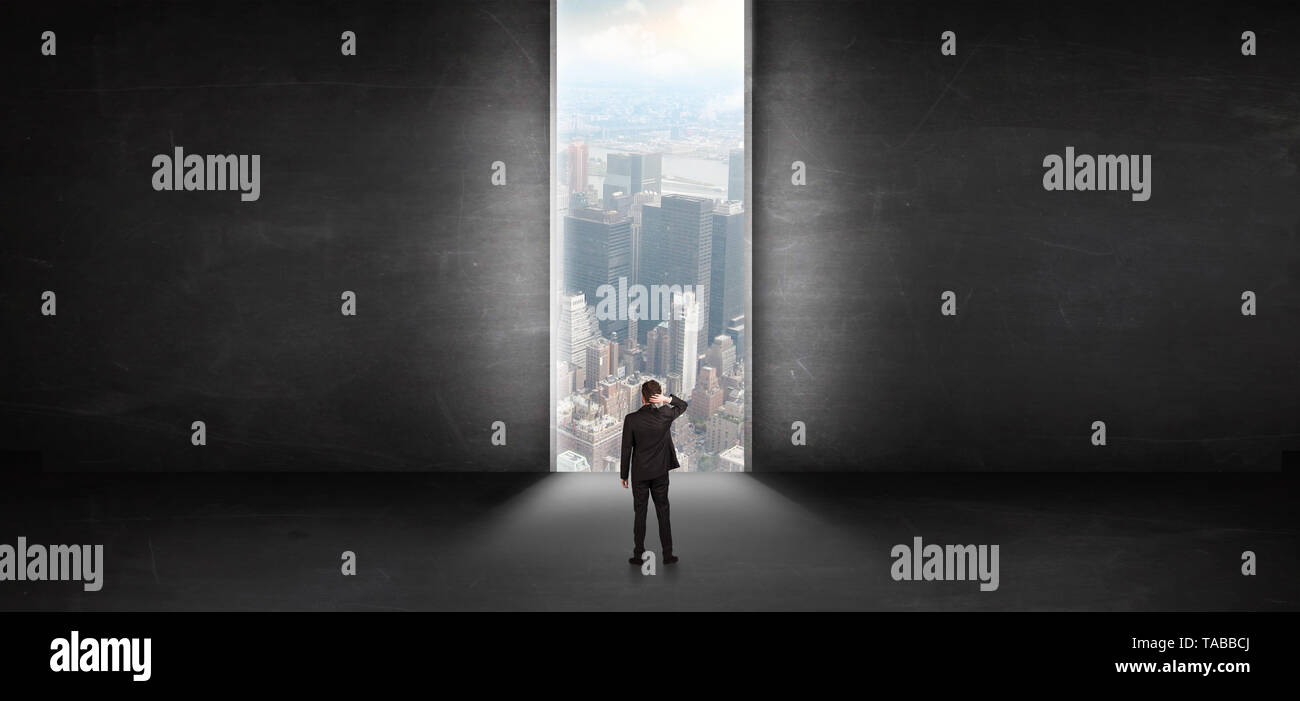 Man walk into room back view hi-res stock photography and images - Alamy