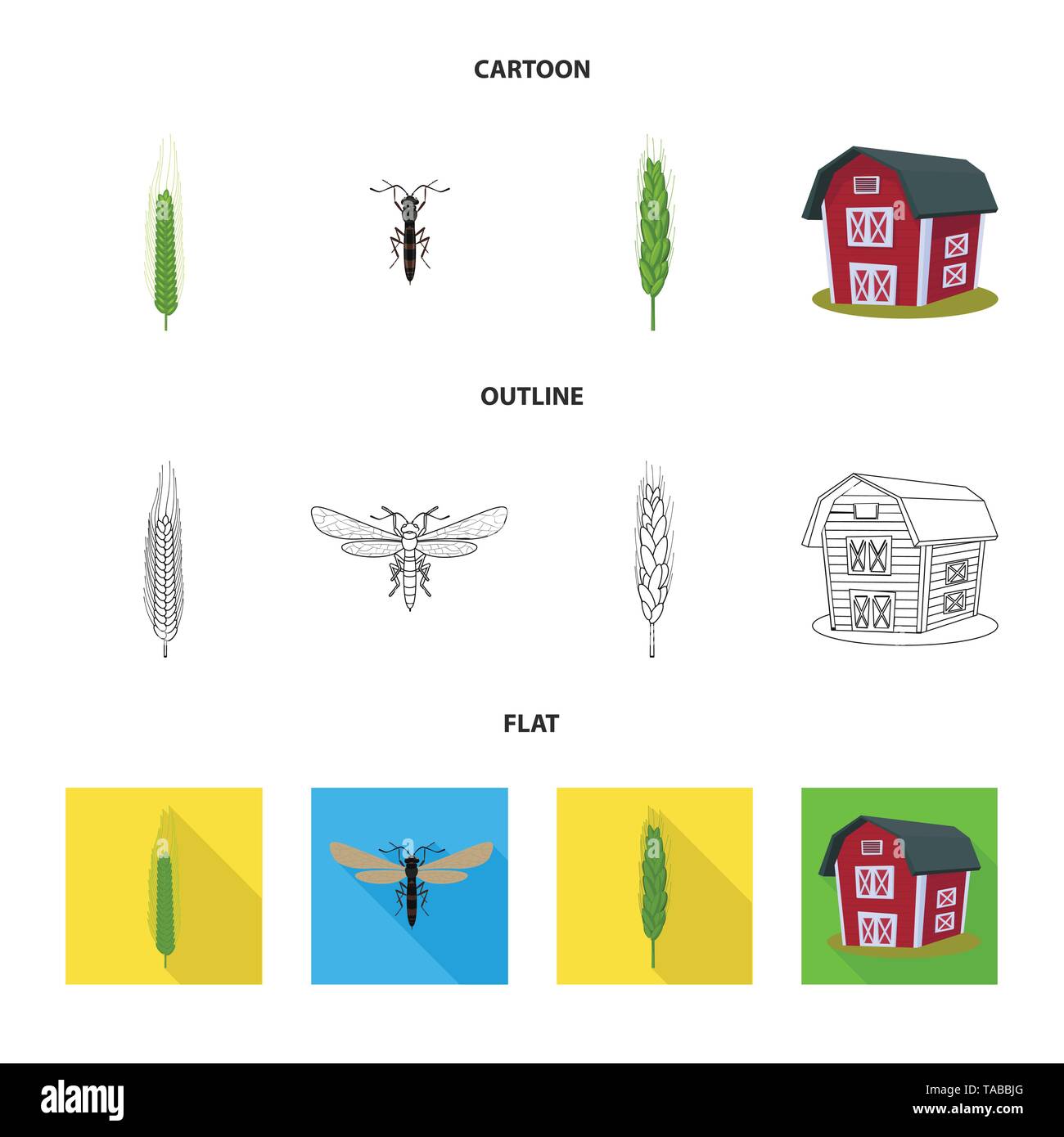 Vector design of agriculture and farming sign. Collection of ...