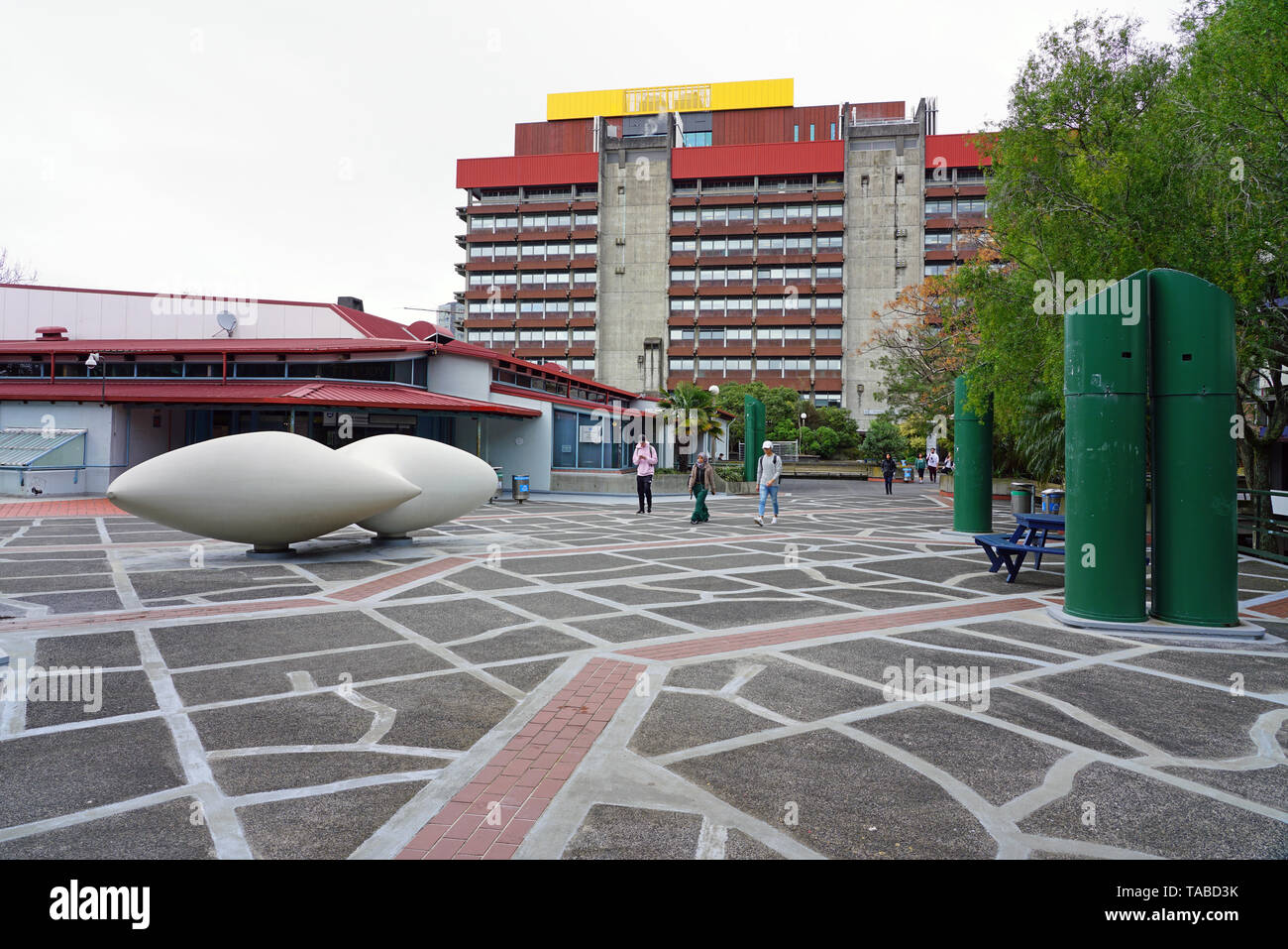 AUCKLAND, NEW ZEALAND -5 AUG 2018- View of the campus of the University ...