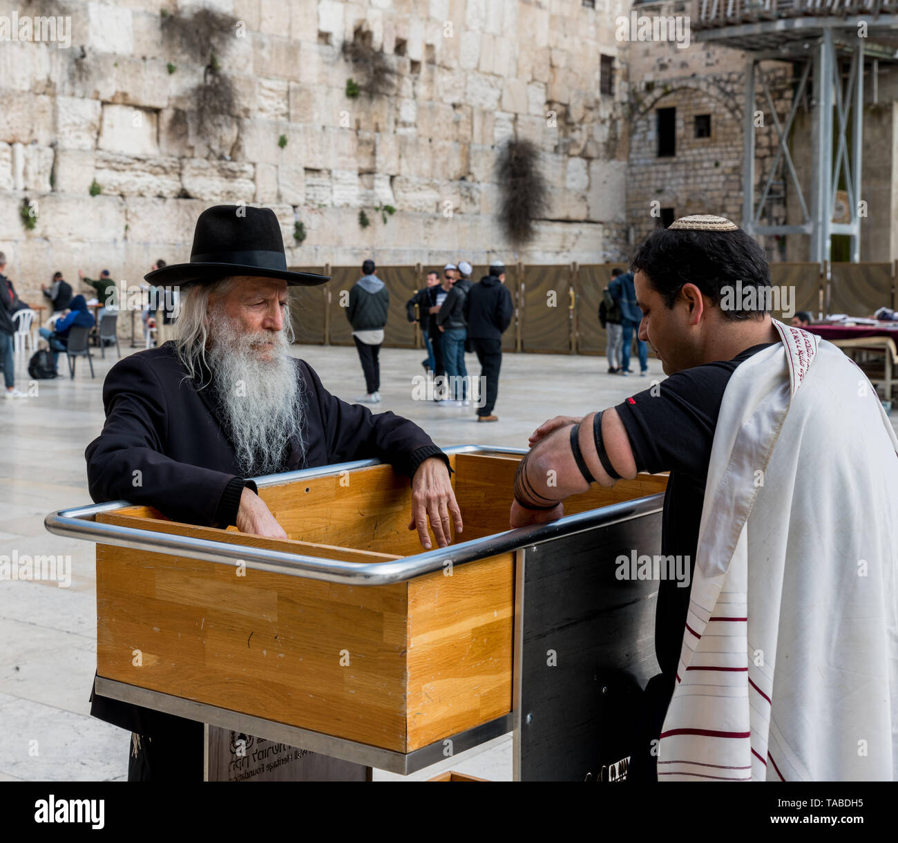 Jerusalem,Israel,27-03-2019:Jew pray at the western wall in Jerusalem ...