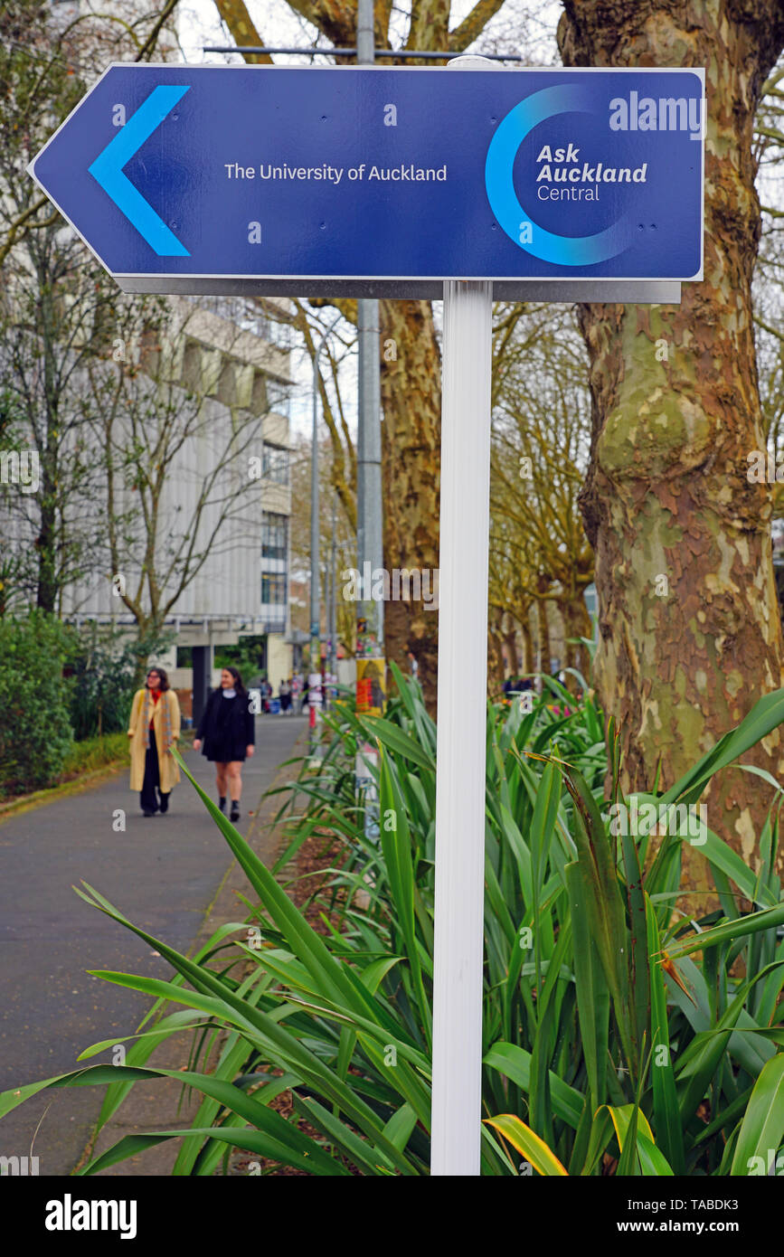 AUCKLAND, NEW ZEALAND -5 AUG 2018- View of the campus of the University ...