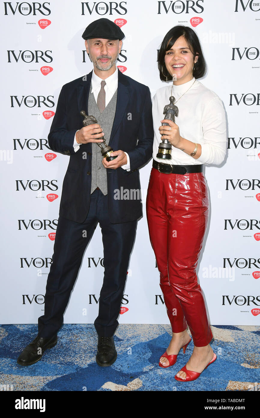 Dominik Scherrer and Natasha Khan with the Ivor for Best Television ...