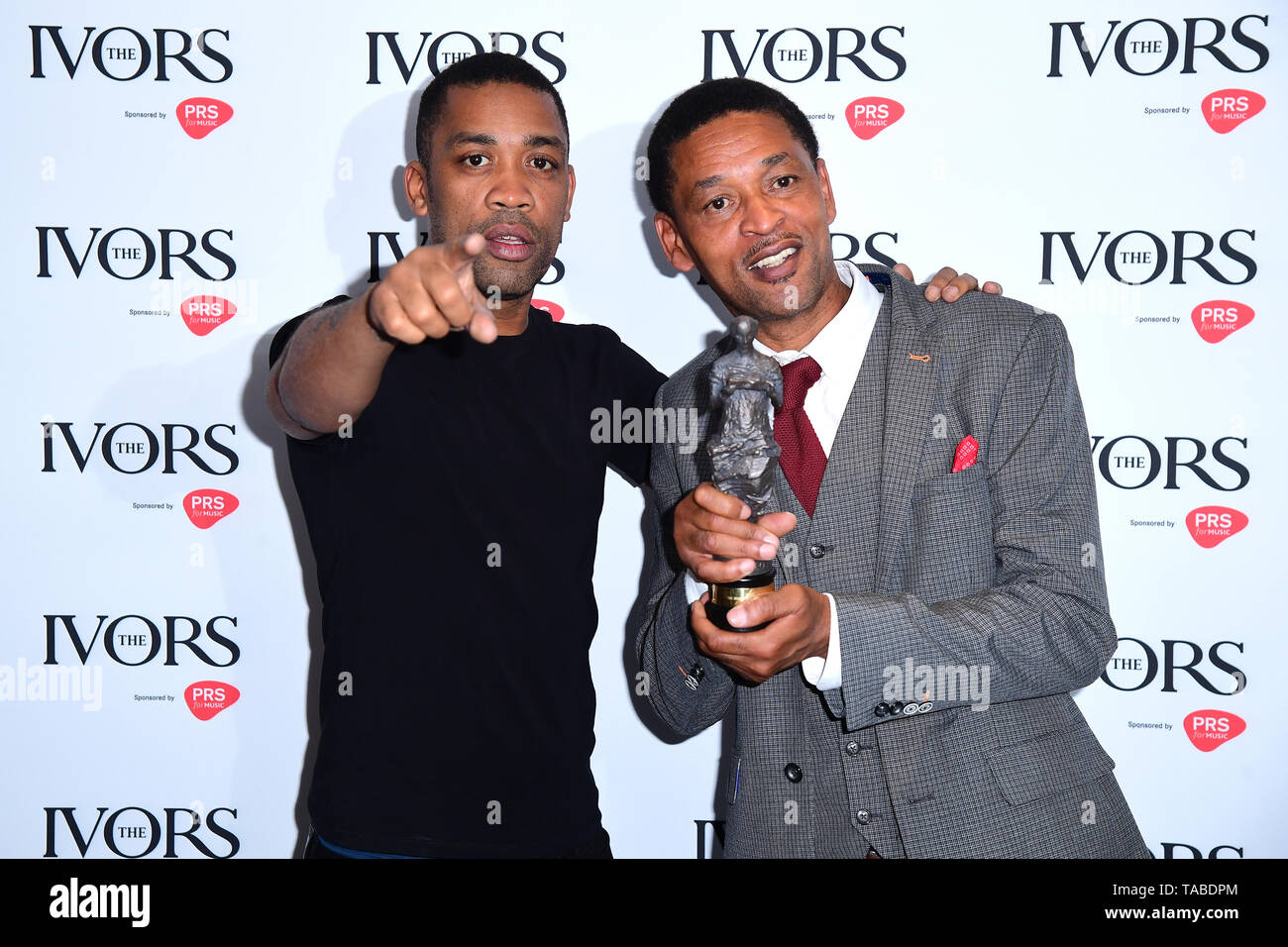 Wiley (left) and Richard Kylea Cowie with the Ivor Inspiration Award ...