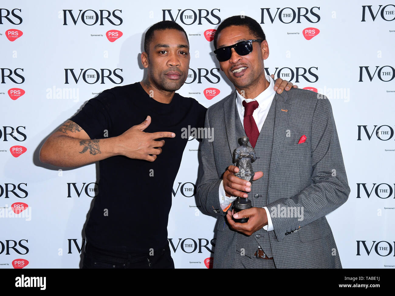 Wiley (left) and Richard Kylea Cowie with the Ivor Inspiration Award ...