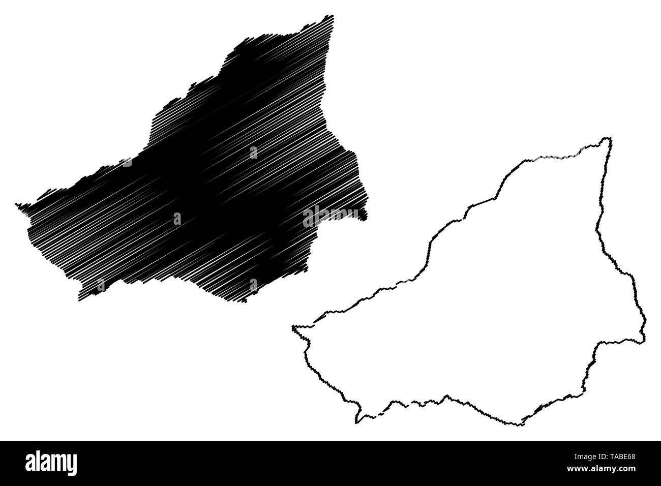 Lunda Sul Province (Provinces of Angola, Republic of Angola) map vector ...