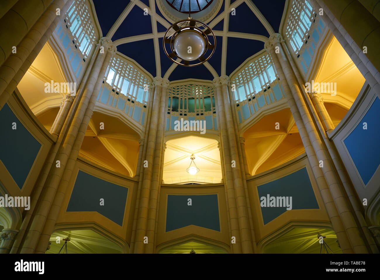 AUCKLAND, NEW ZEALAND -5 AUG 2018- View of the landmark historical ...