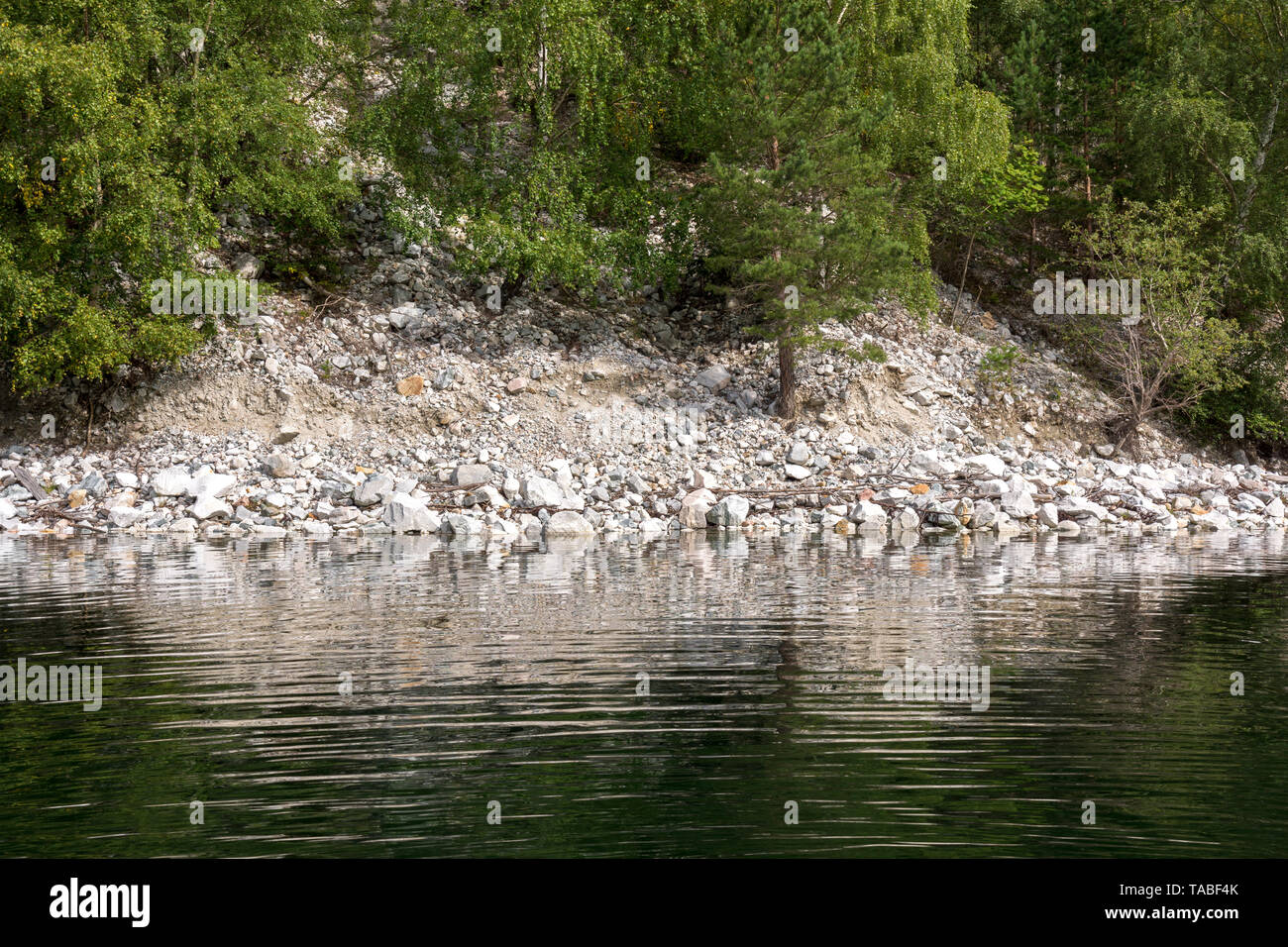 by boat between mountains on the Sognefjord in Laerdal, Norway Stock ...