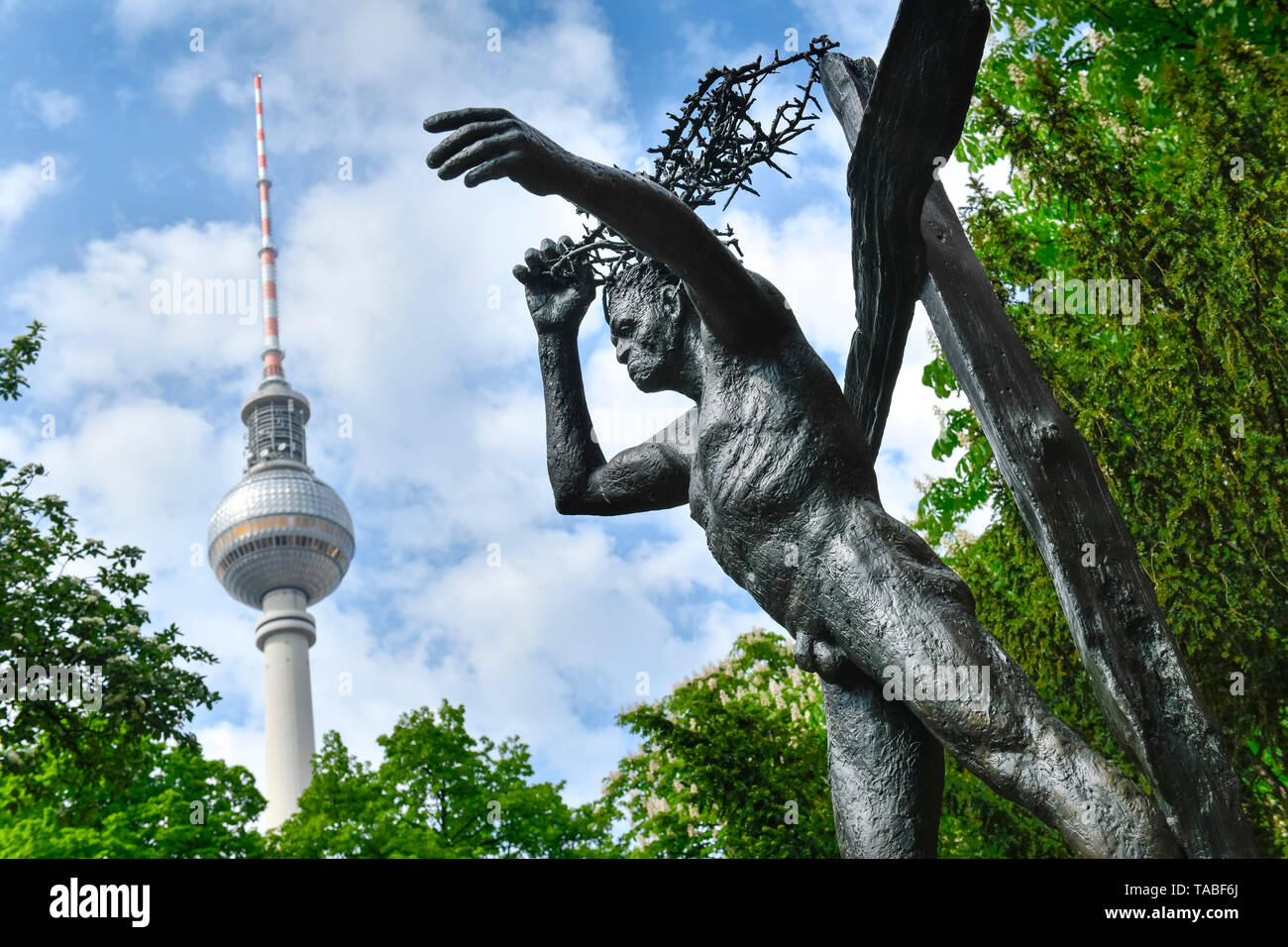 Crucifix, Franciscan's minster, Klosterstrasse, middle, Berlin, Germany ...