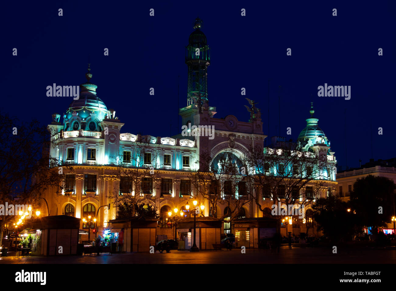 Valencia, Spain. February 6, 2019. Post and telegraph building (Oficina ...
