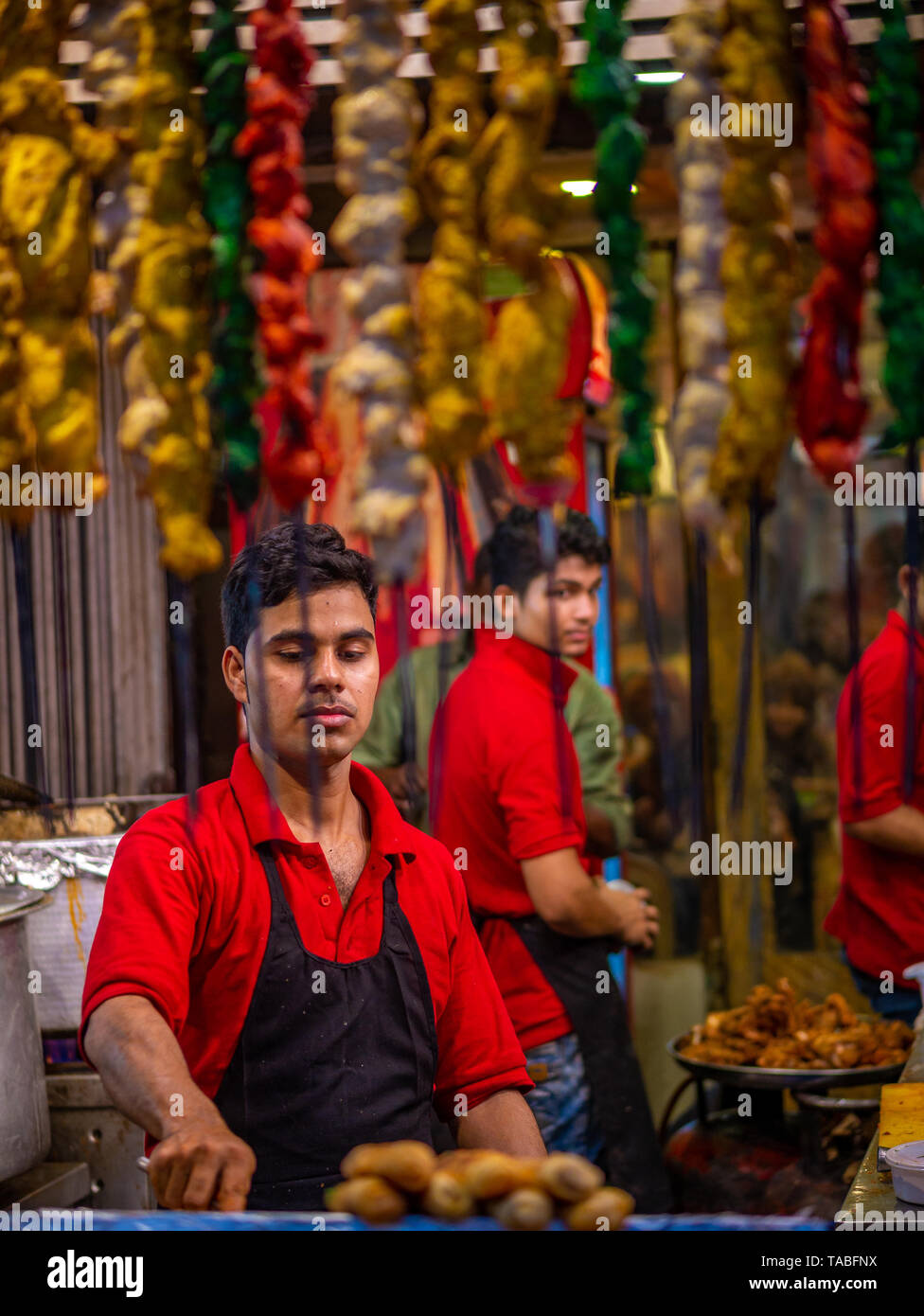 Mumbai, India - May 11, 2019 : Muslim male vendors cooking selling ...
