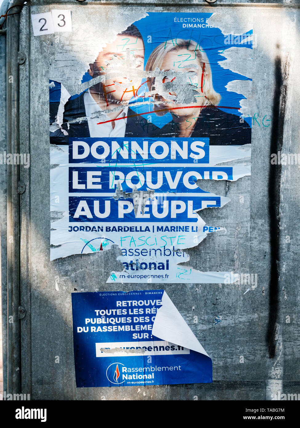 Campaign poster marine le pen hi-res stock photography and images - Alamy