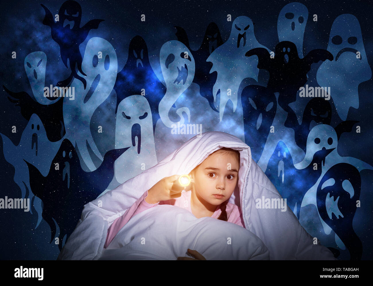 Child flashlight sky hi-res stock photography and images - Alamy