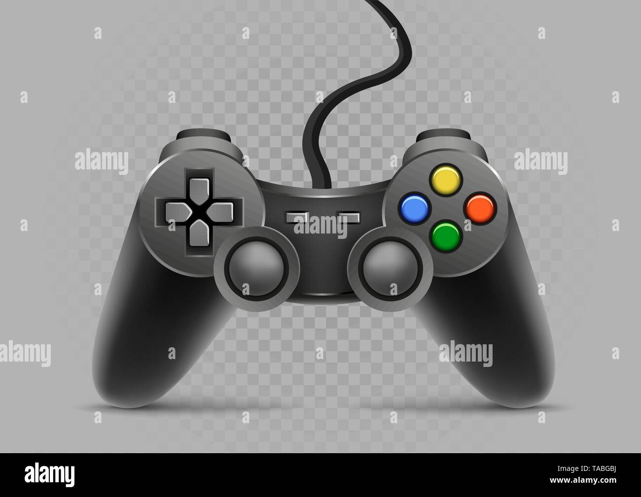 gamepad on gray transparent background Stock Vector Image & Art - Alamy