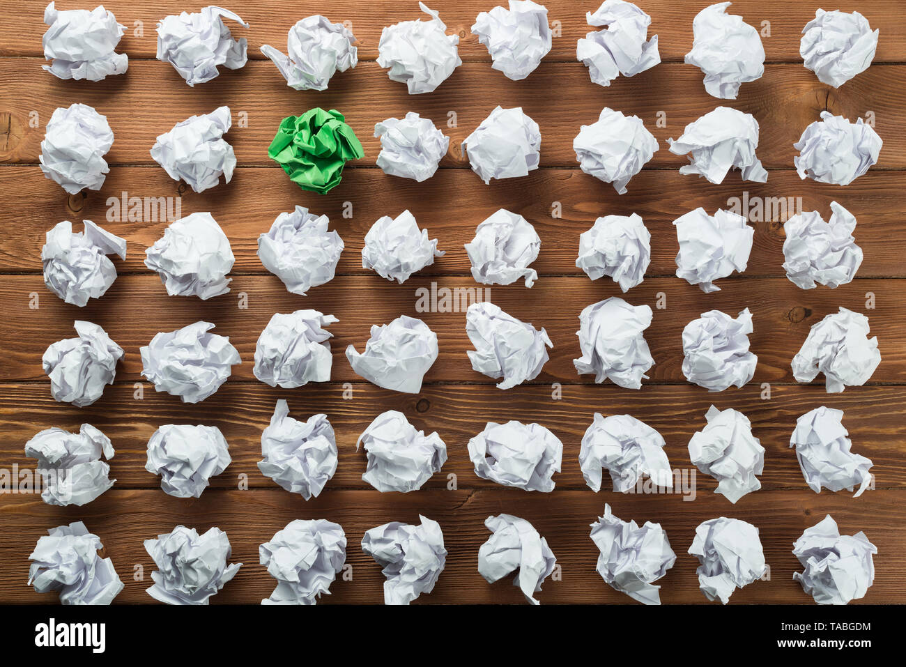 Concept of creativity and inspiration presented by many white ...