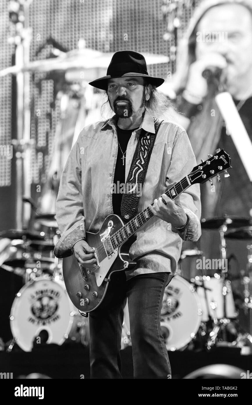 Indio, California, April 27, 2019, Gary Rossington of Lynyrd Skynyrd on ...