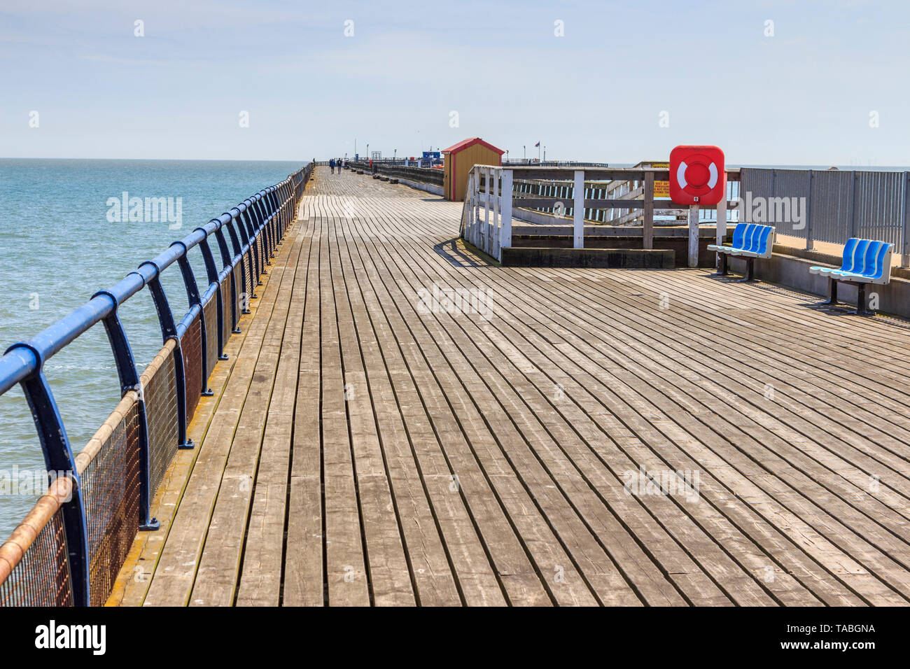 seaside town of walton-on-the-naze, traditional wooden pier amusements ...