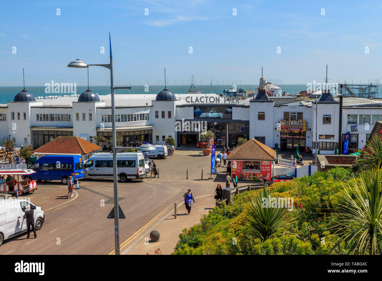 Clacton on sea beach huts hi-res stock photography and images - Alamy