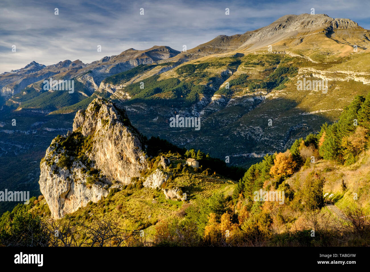 San Pablo y San Juan chapel, Tella, HUesca, Aragon, Spain Stock Photo ...