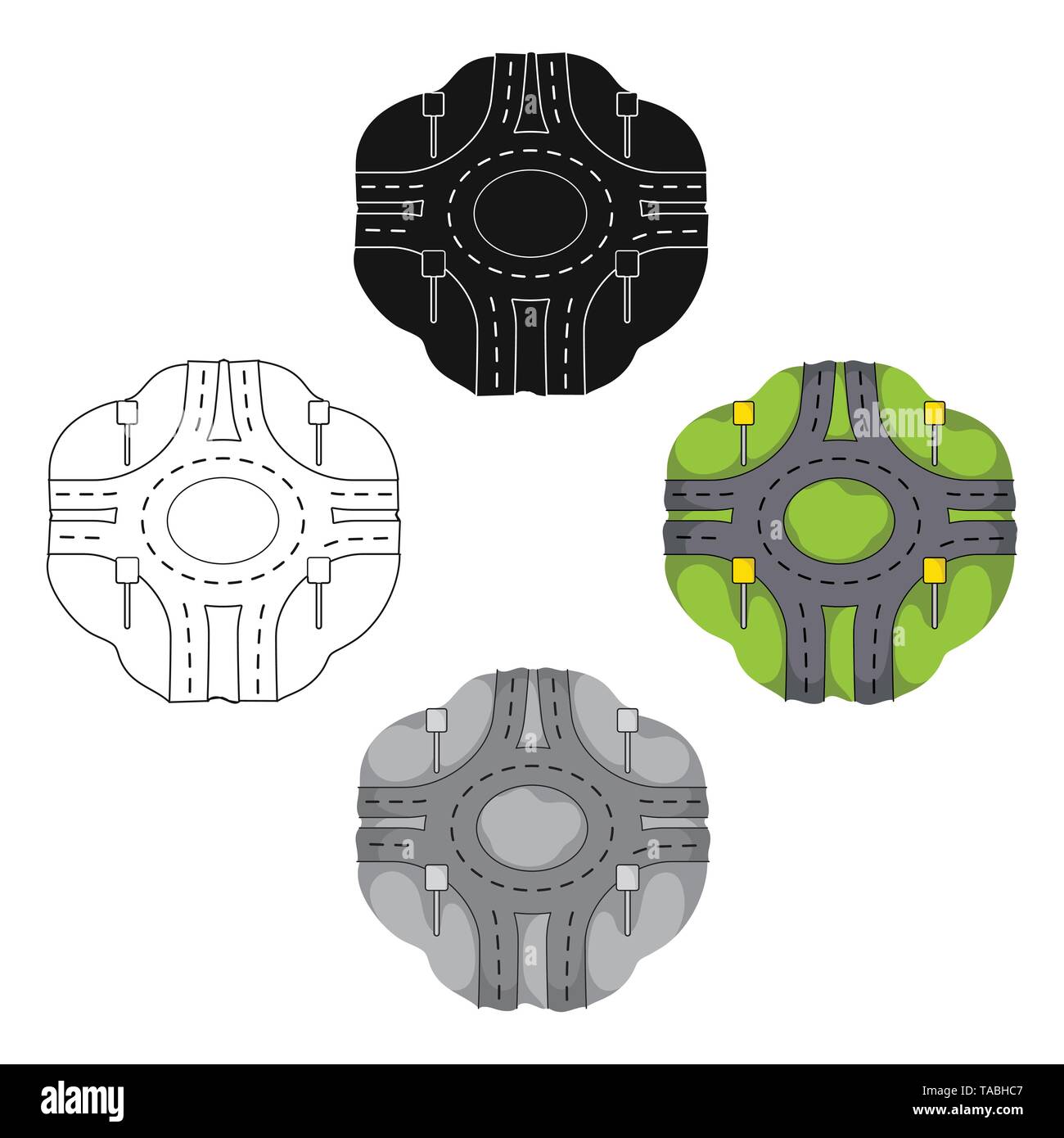 asphalt,cartoon,black,concrete,driving,guide,highway,icon,illustration ...