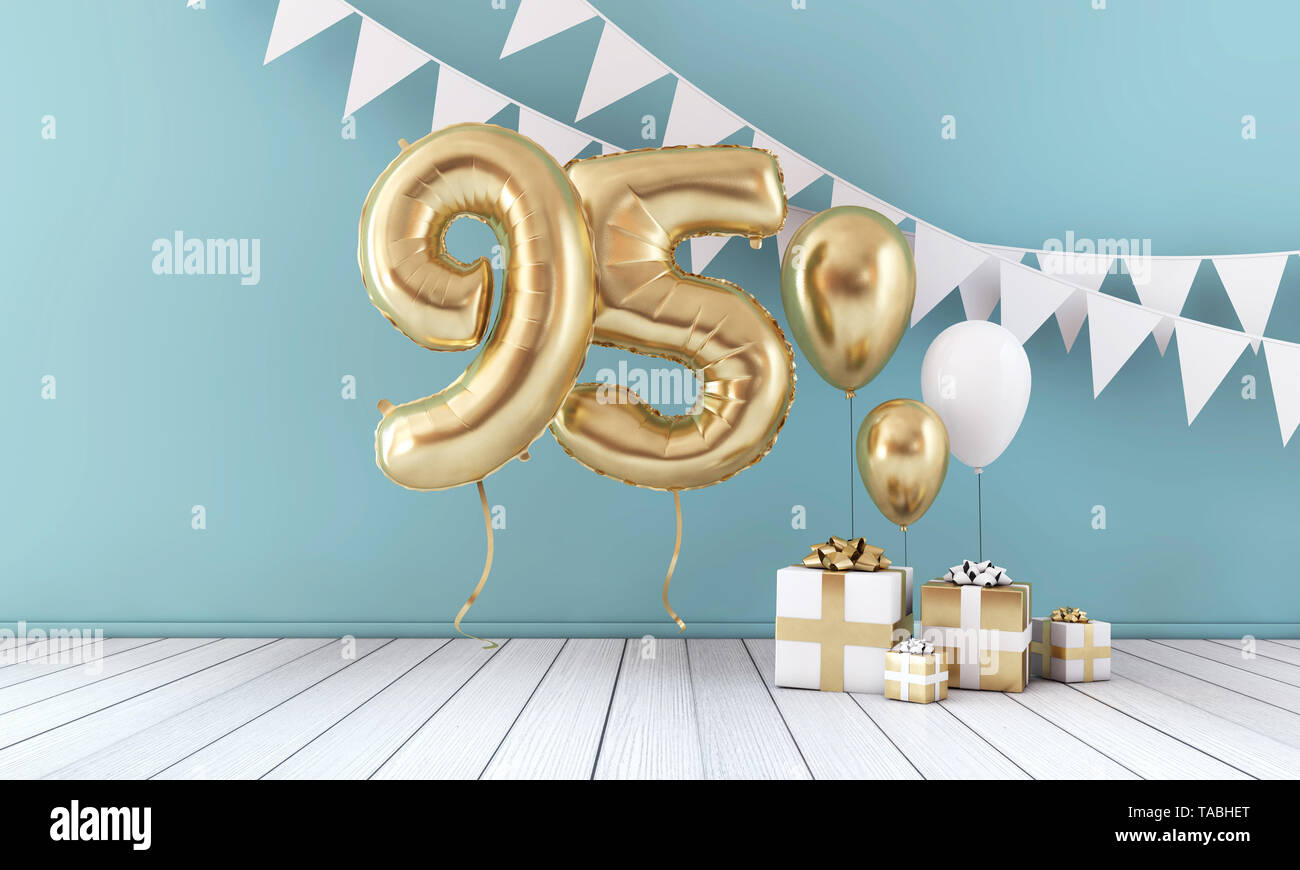 95th birthday gold balloon hi-res stock photography and images - Alamy