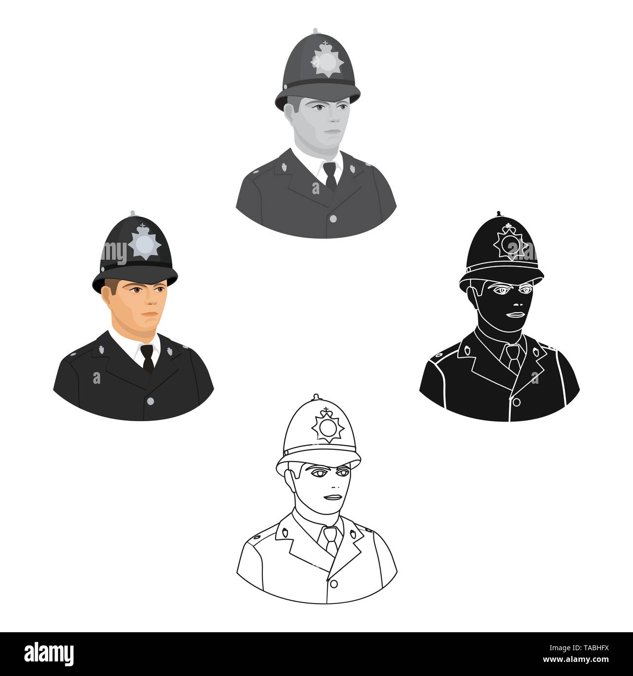 Uk black cap Stock Vector Images - Alamy