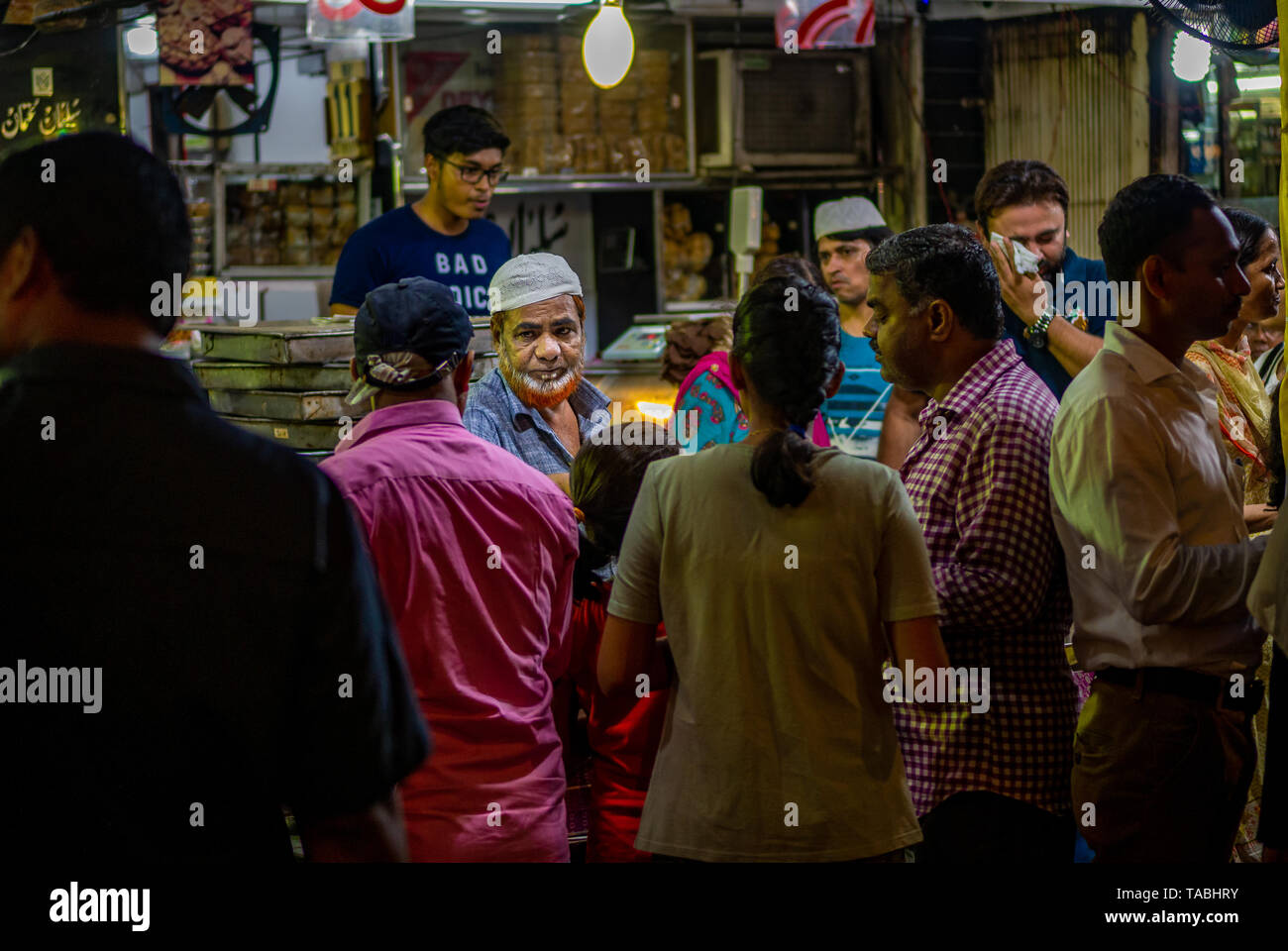 Mumbai, India - May 11, 2019 : Muslim male vendor from roadside stall ...
