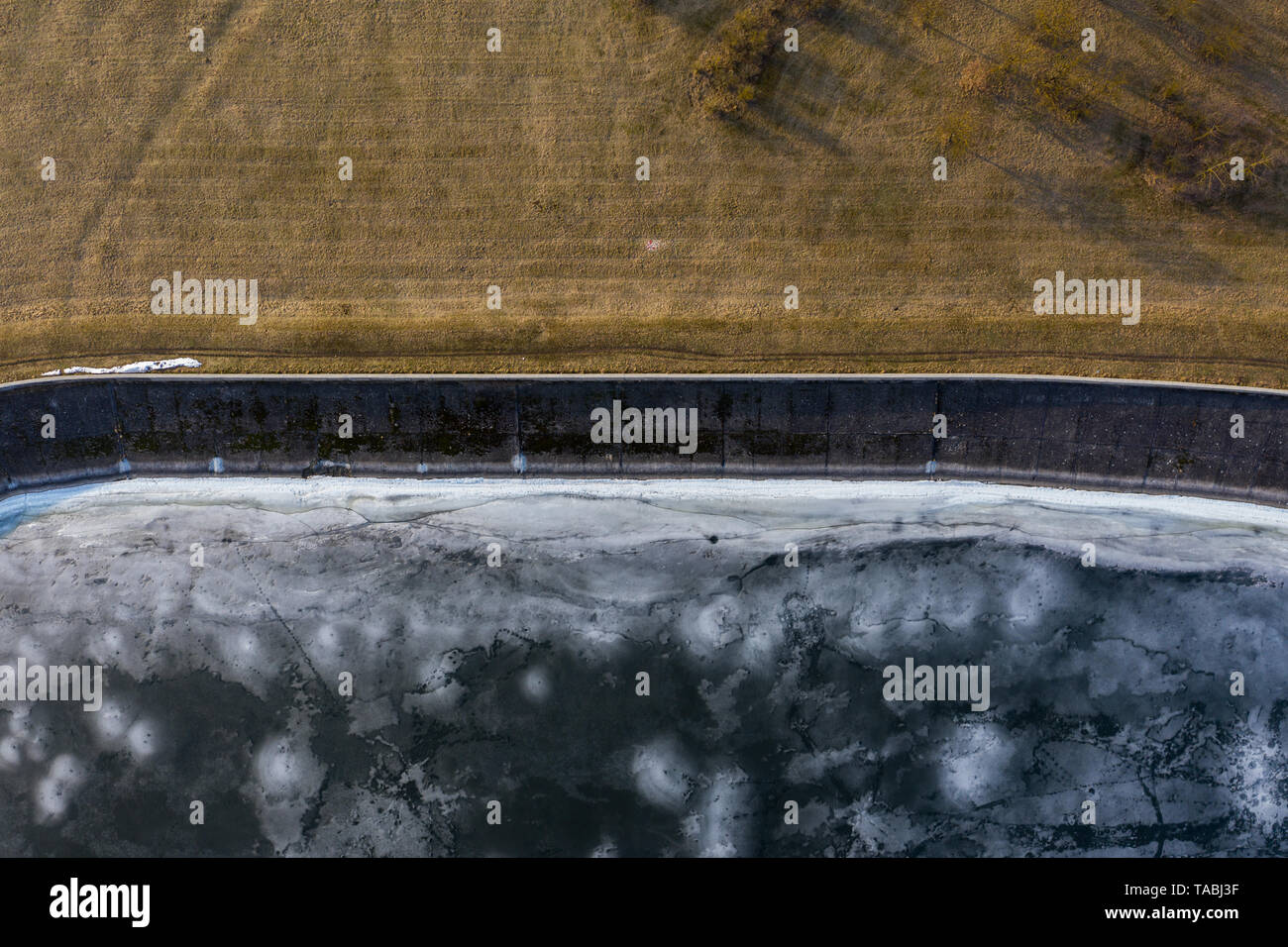 Aerial photography frozen lake from hi-res stock photography and images ...