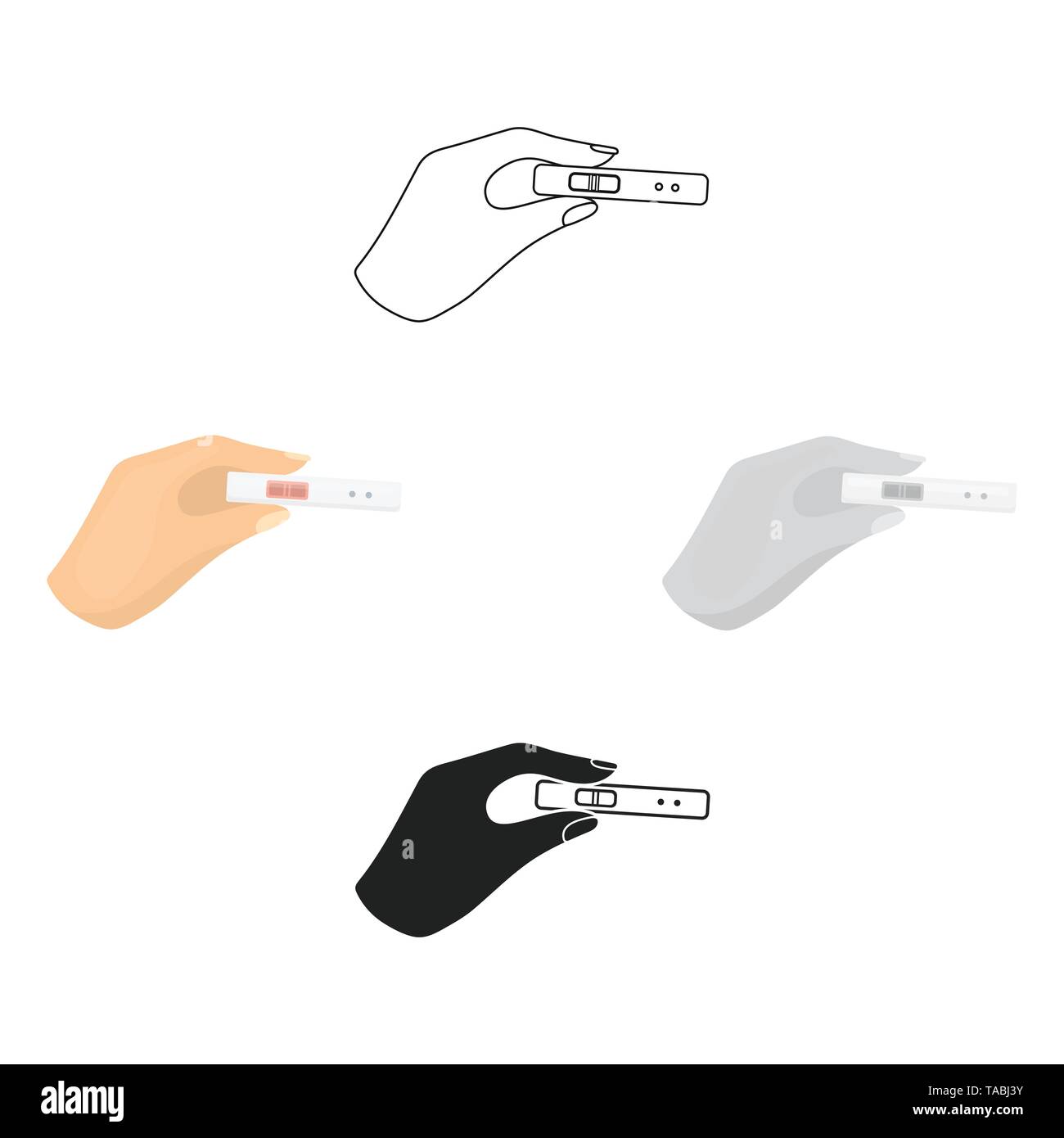 Pregnancy test icon in cartoon,black style isolated on white background ...